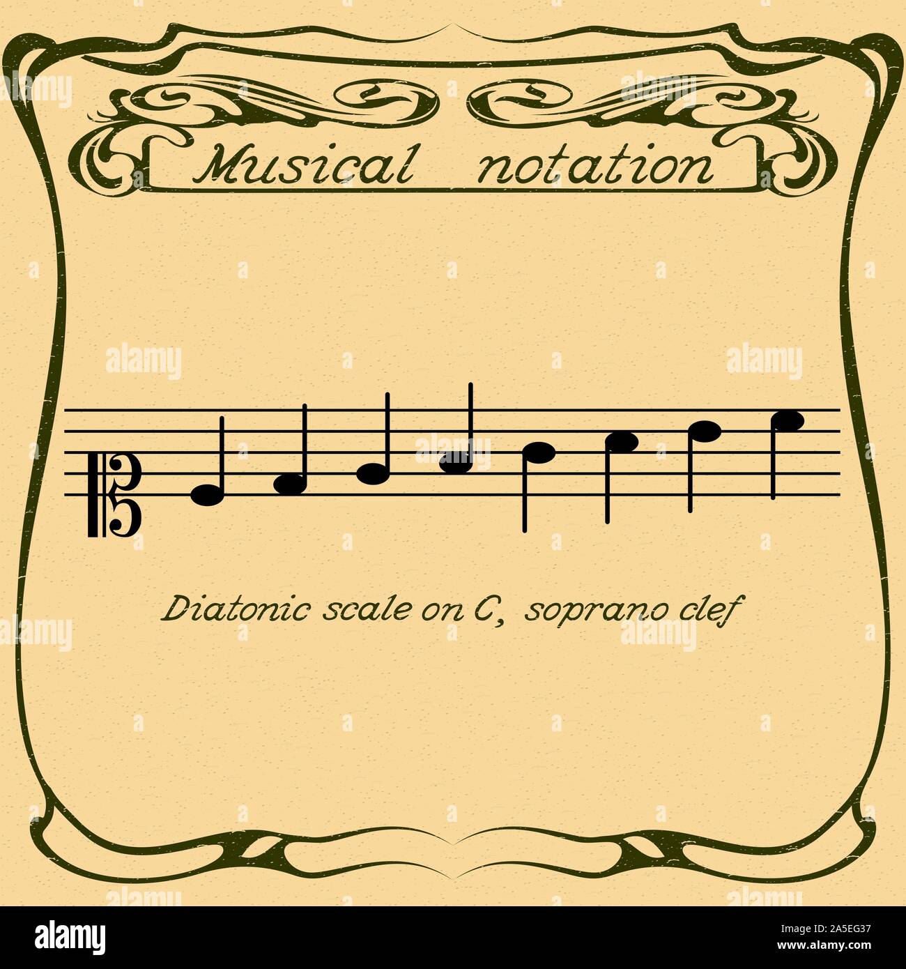 Soprano clef Stock Vector Images - Alamy