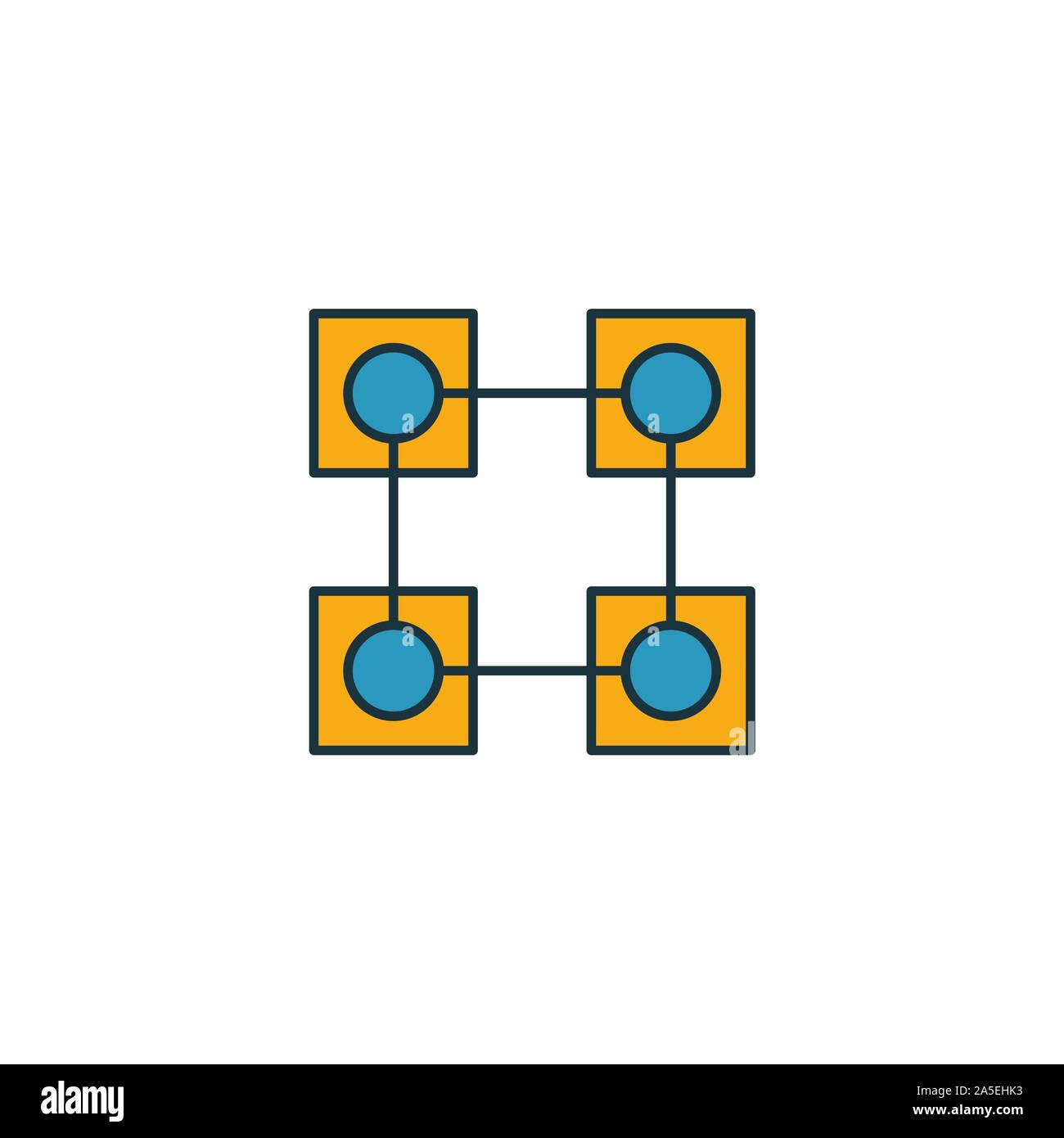 Blockchain icon set. Four elements in diferent styles from crypto ...