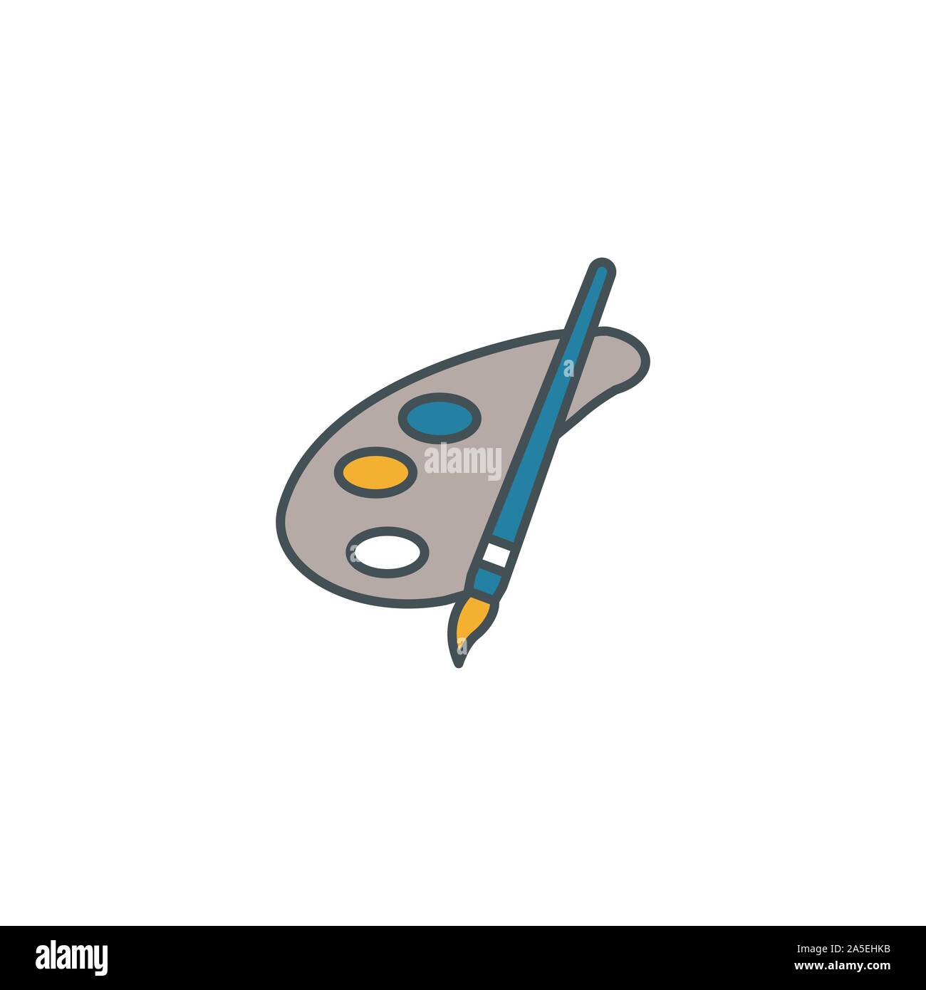 Painting icon set. Four elements in diferent styles from design ui and ...