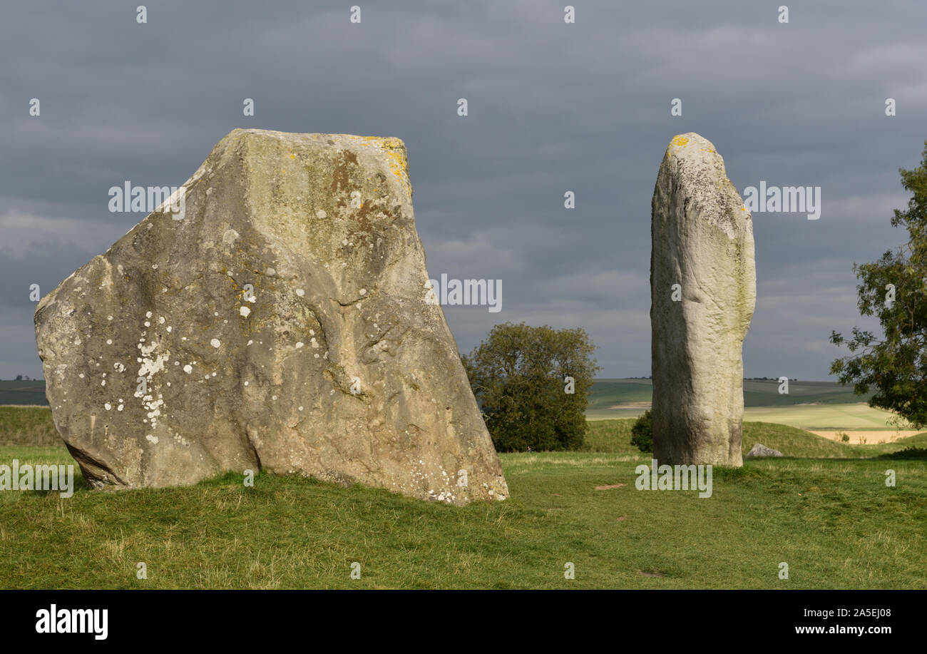 Avebury Henge, prehistoric stone circle, Avebury Wiltshire England UK ...
