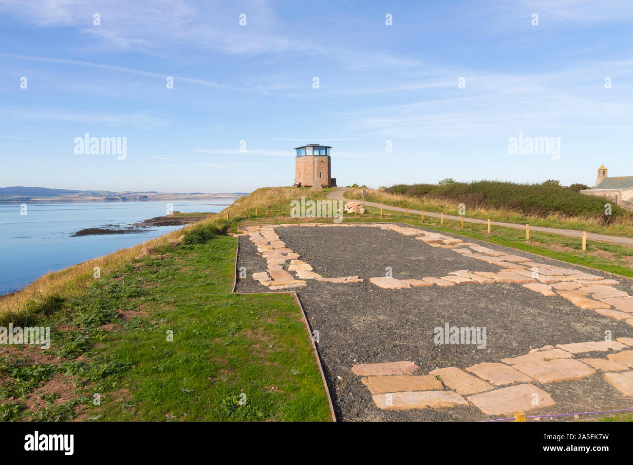The remains of an Anglo Saxon Chapel on the Heugh, Lindisfarne ...