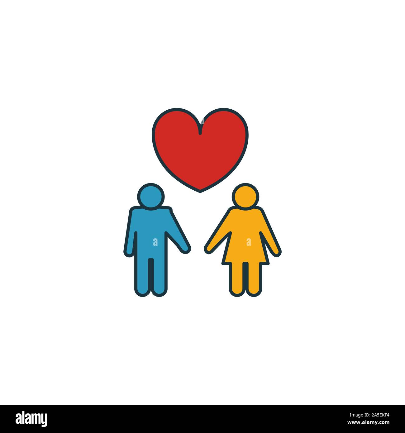 Couple icon set. Four elements in diferent styles from honeymoon icons ...