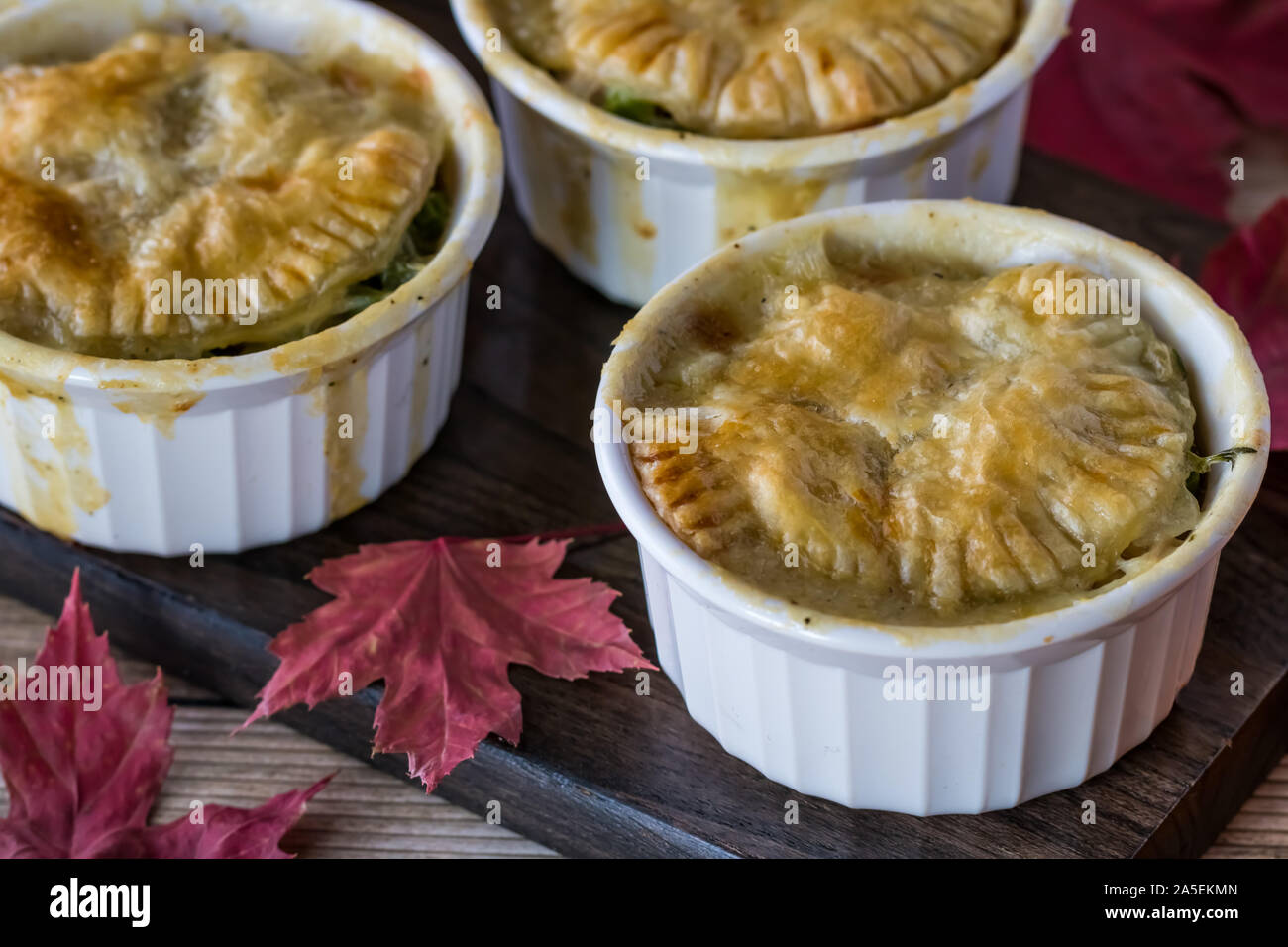 Turkey pot pies Stock Photo - Alamy