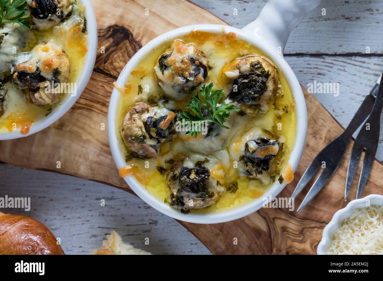 Escargot appetizer serving Stock Photo - Alamy