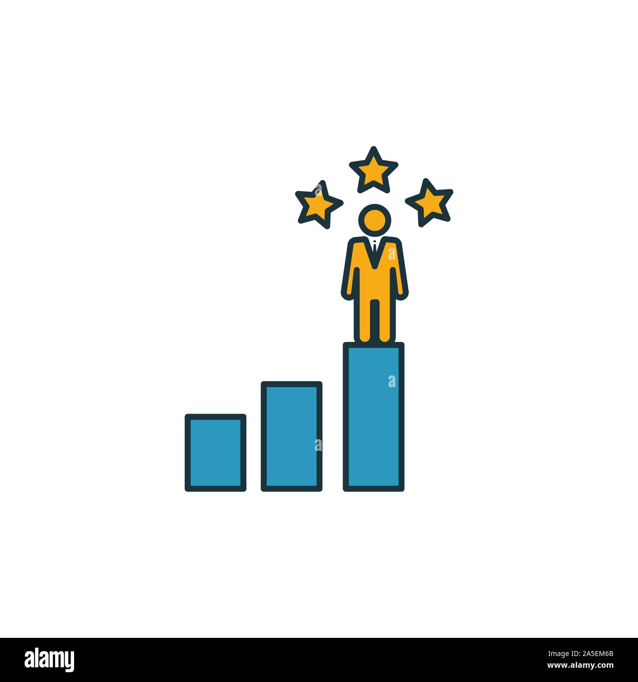 Career Growth icon set. Four elements in diferent styles from human ...