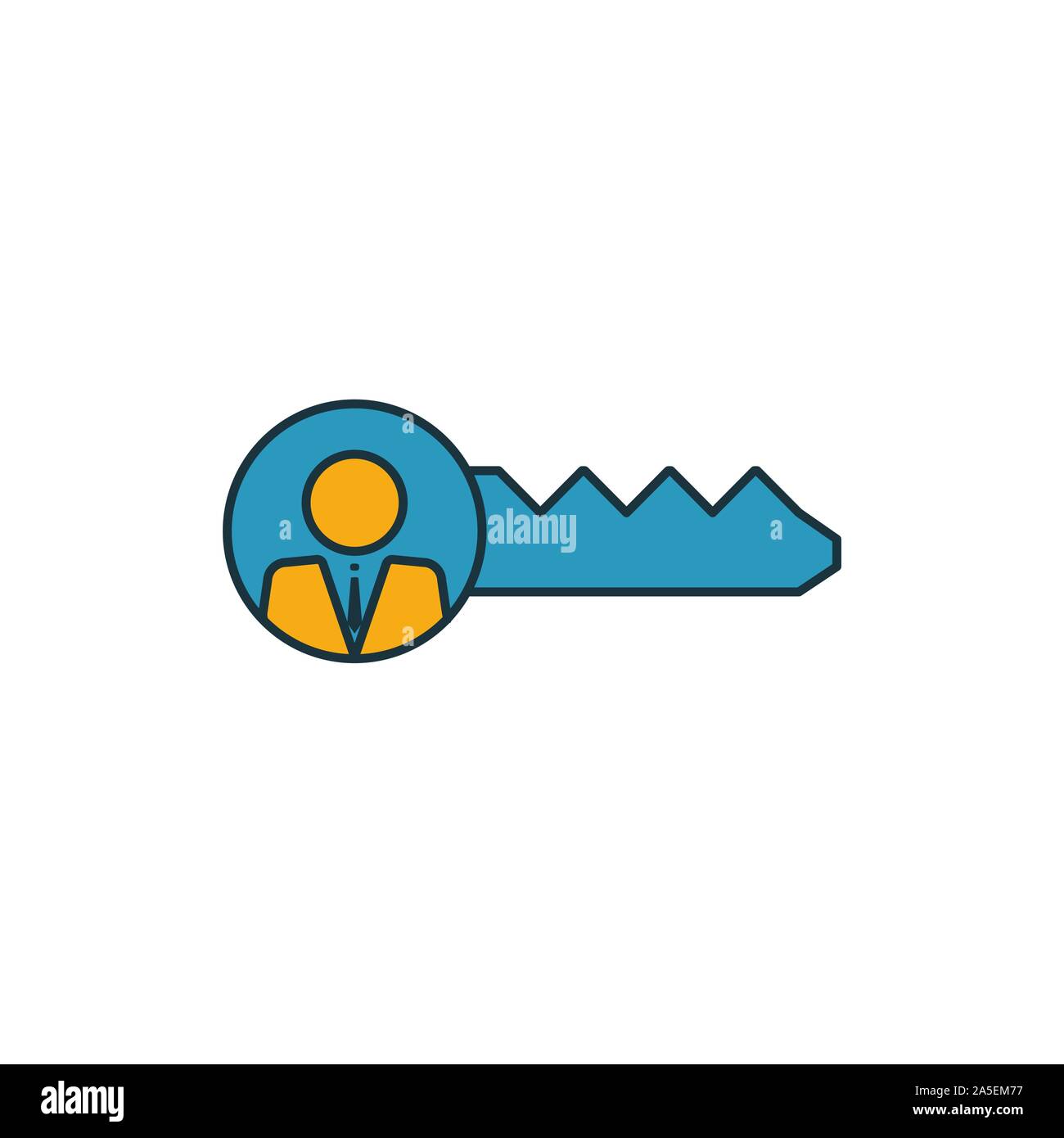 Key Person icon set. Four elements in diferent styles from human ...