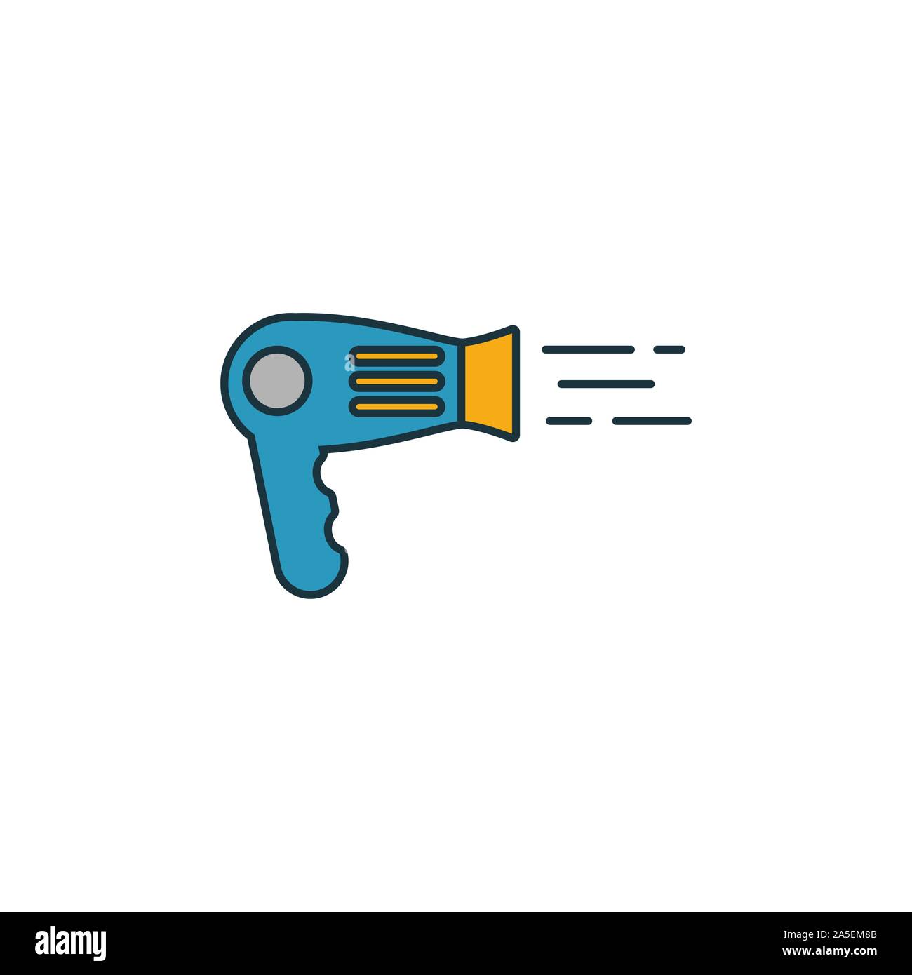 Hair Dryer icon set. Four elements in diferent styles from household ...