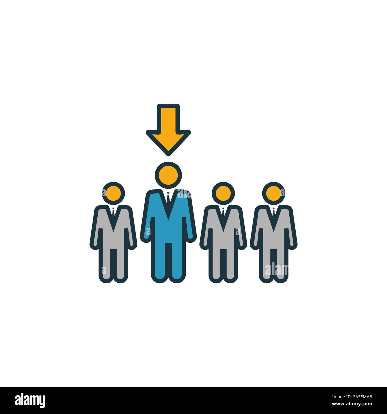 Recruitment icon set. Four elements in diferent styles from human ...