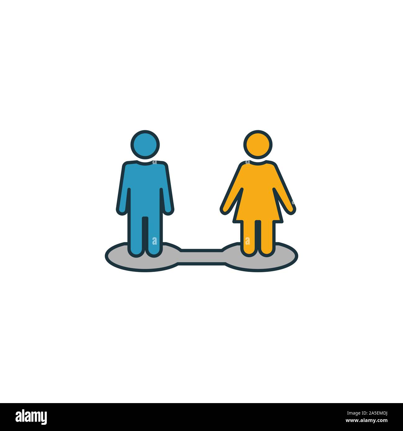 Relationship icon set. Four elements in diferent styles from human ...
