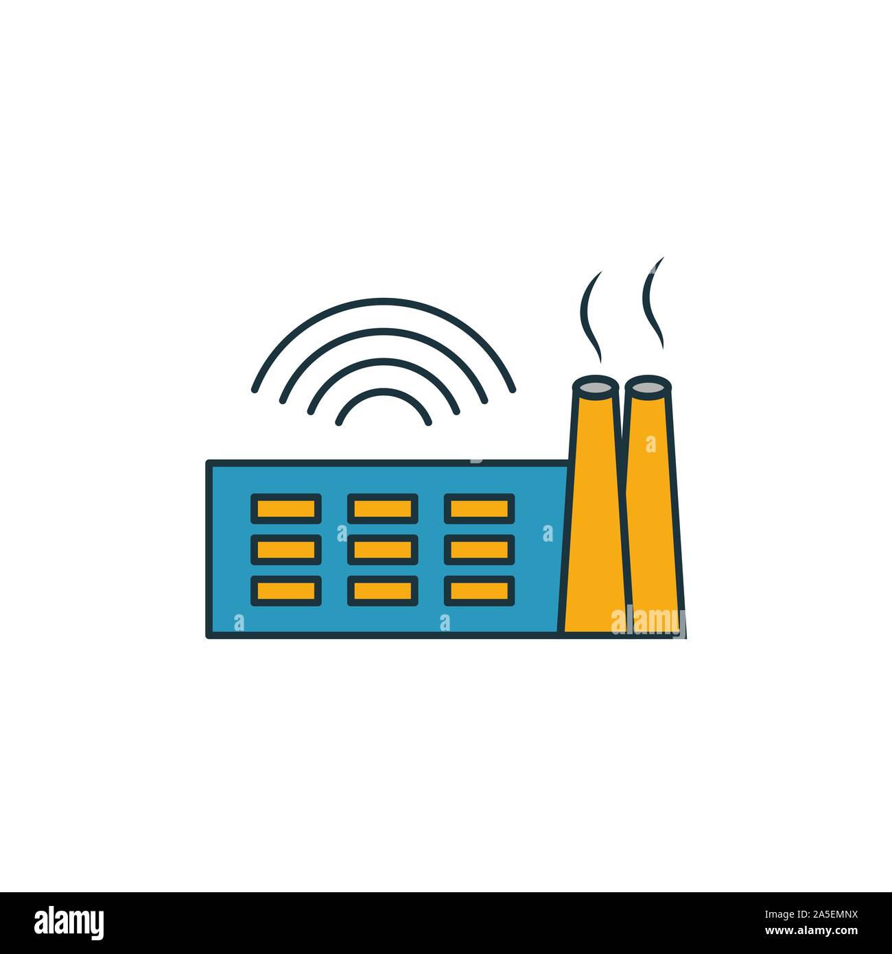 Smart Factory icon set. Four elements in diferent styles from industry ...