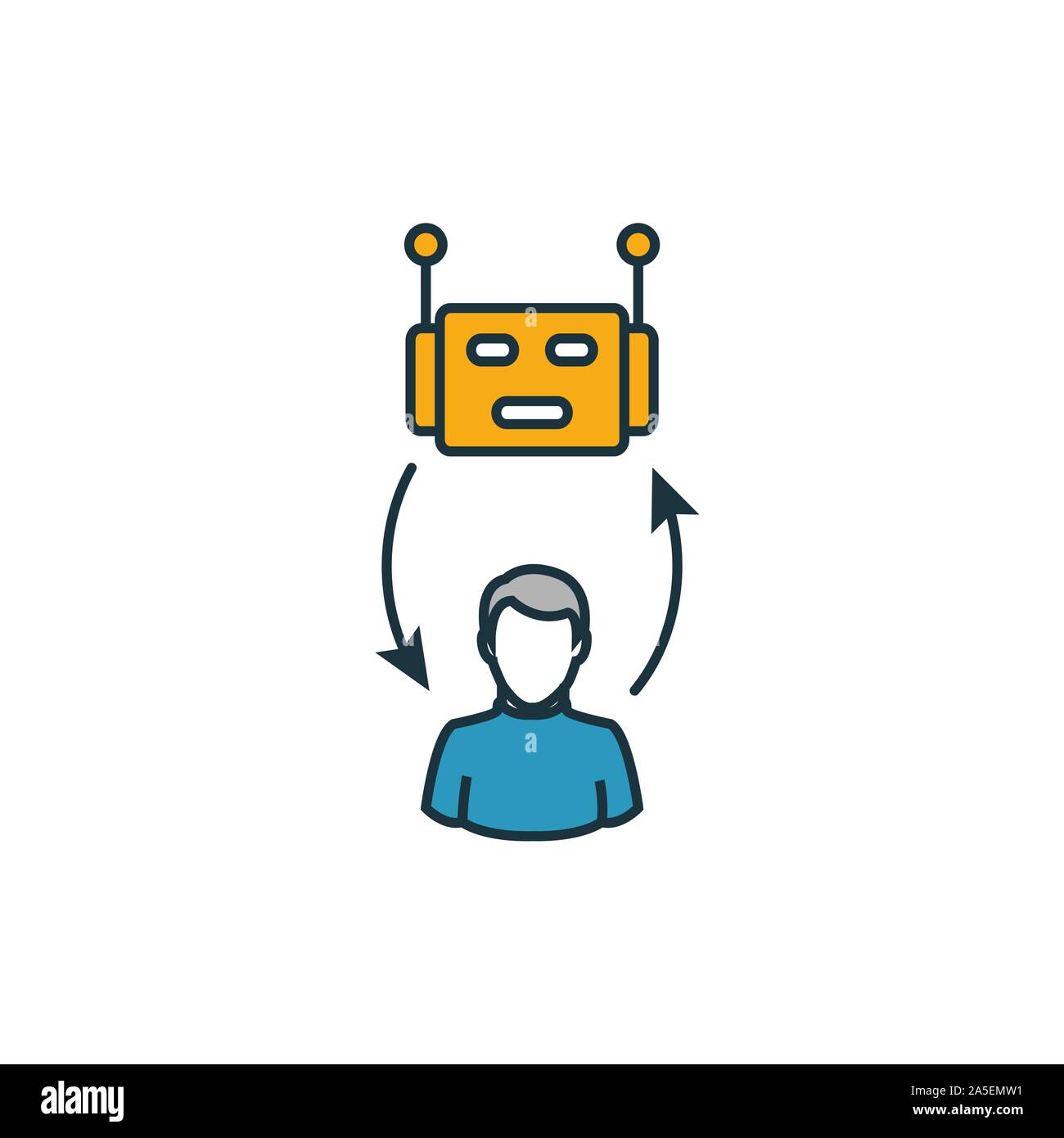 Collaborative Robotics icon set. Four elements in diferent styles from ...