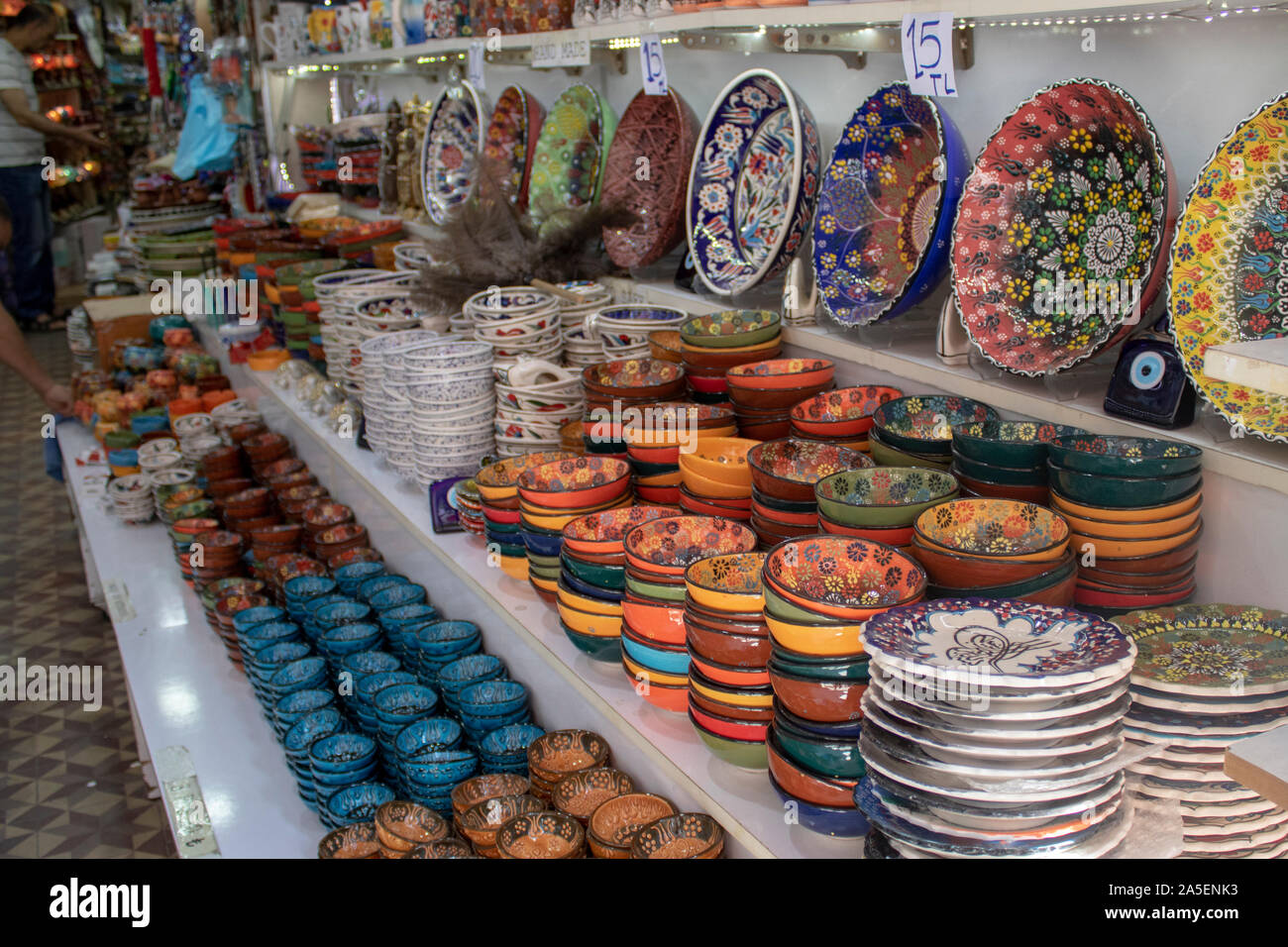 Traditional oriental and ottoman culture patterned bowls Stock Photo ...