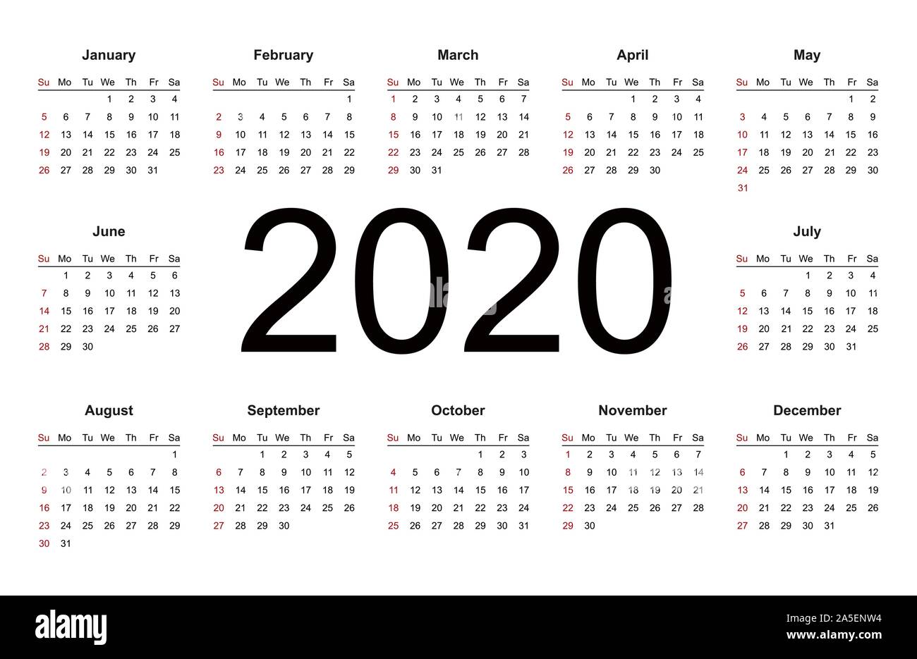 Table calendar layout Stock Vector Images - Alamy