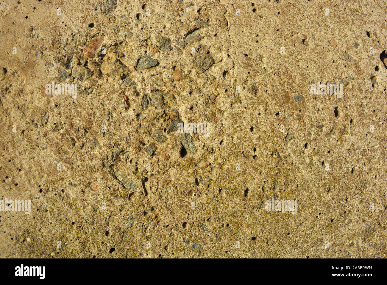 Old polished cement with flaws and bumps, reinforced concrete slab in ...