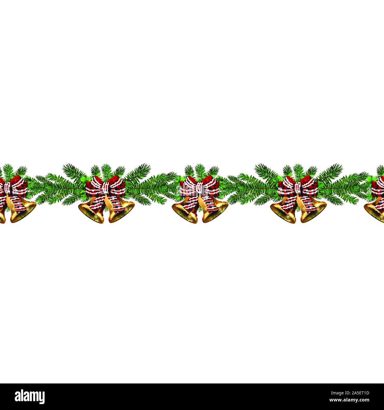 Christmas horizontal seamless border background Stock Vector Image ...