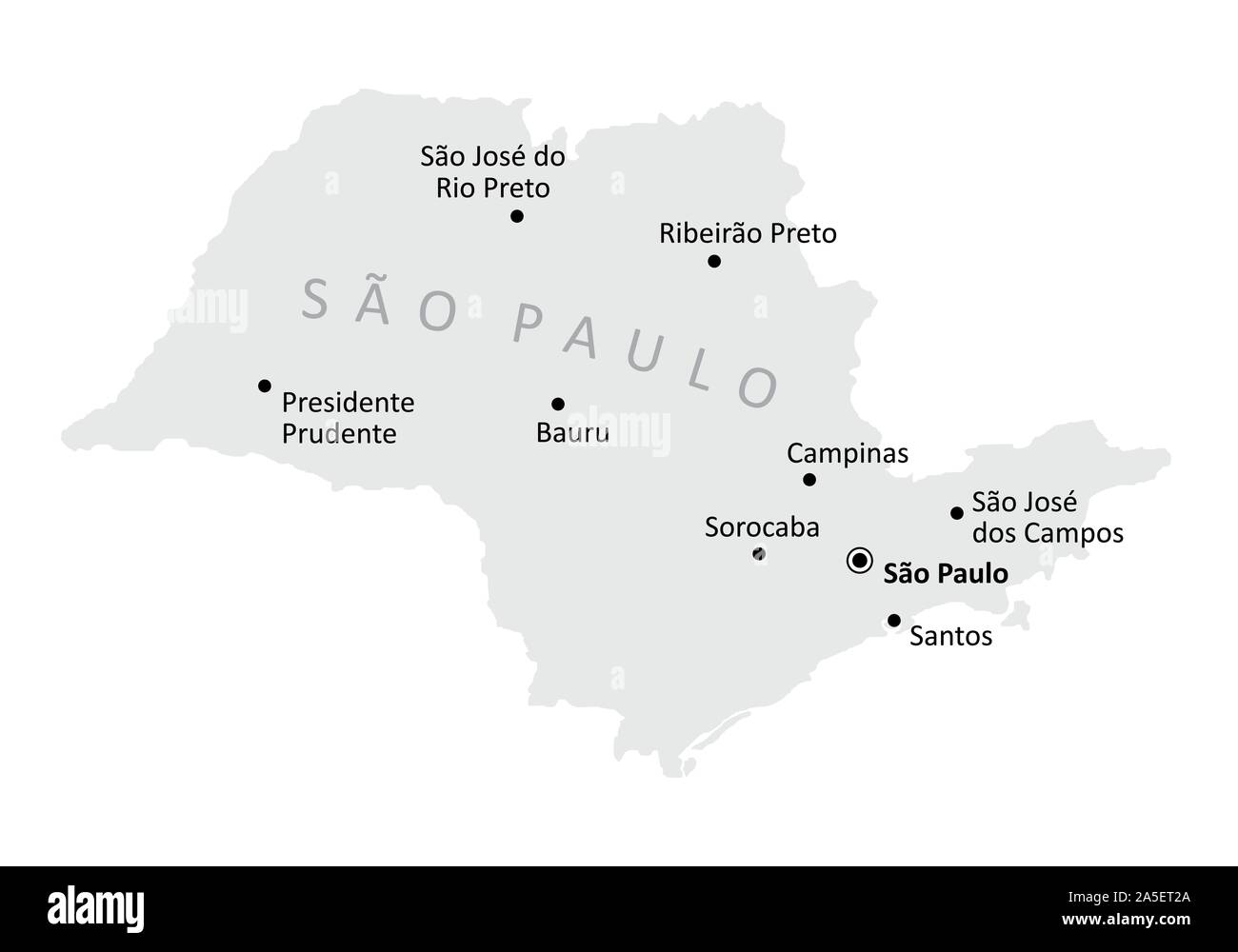 Sao paulo map vector hi-res stock photography and images - Alamy