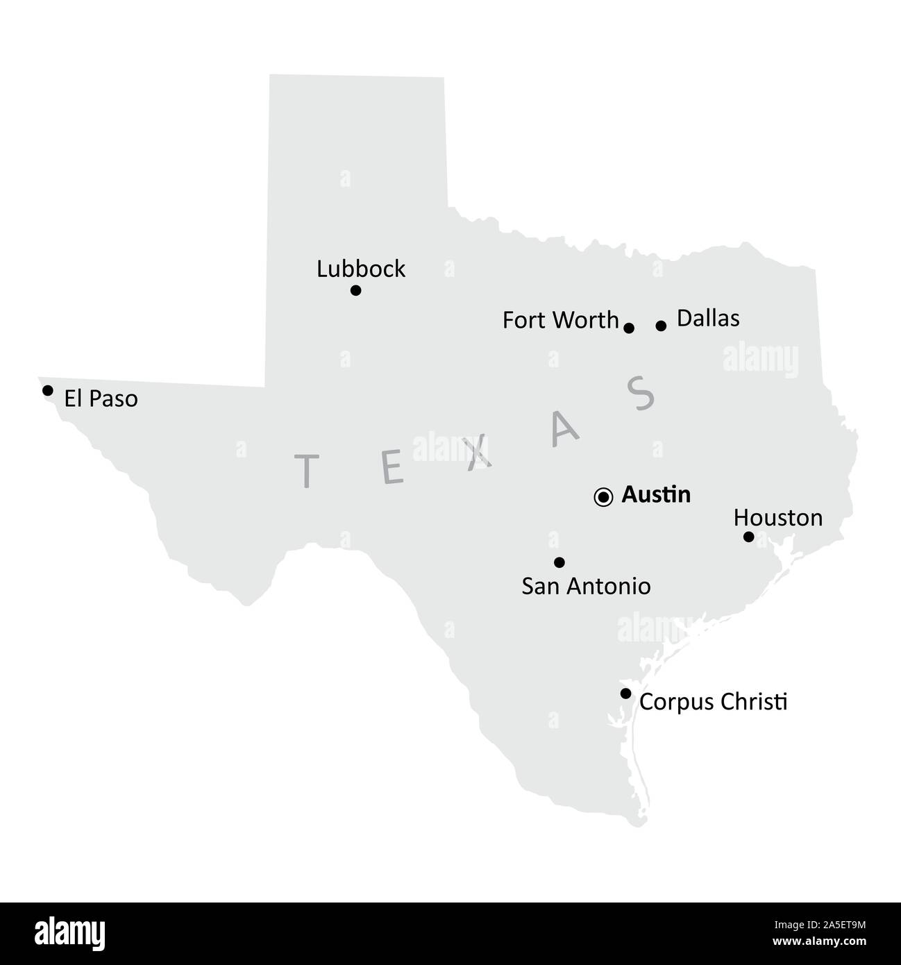 Map regions texas map hi-res stock photography and images - Alamy
