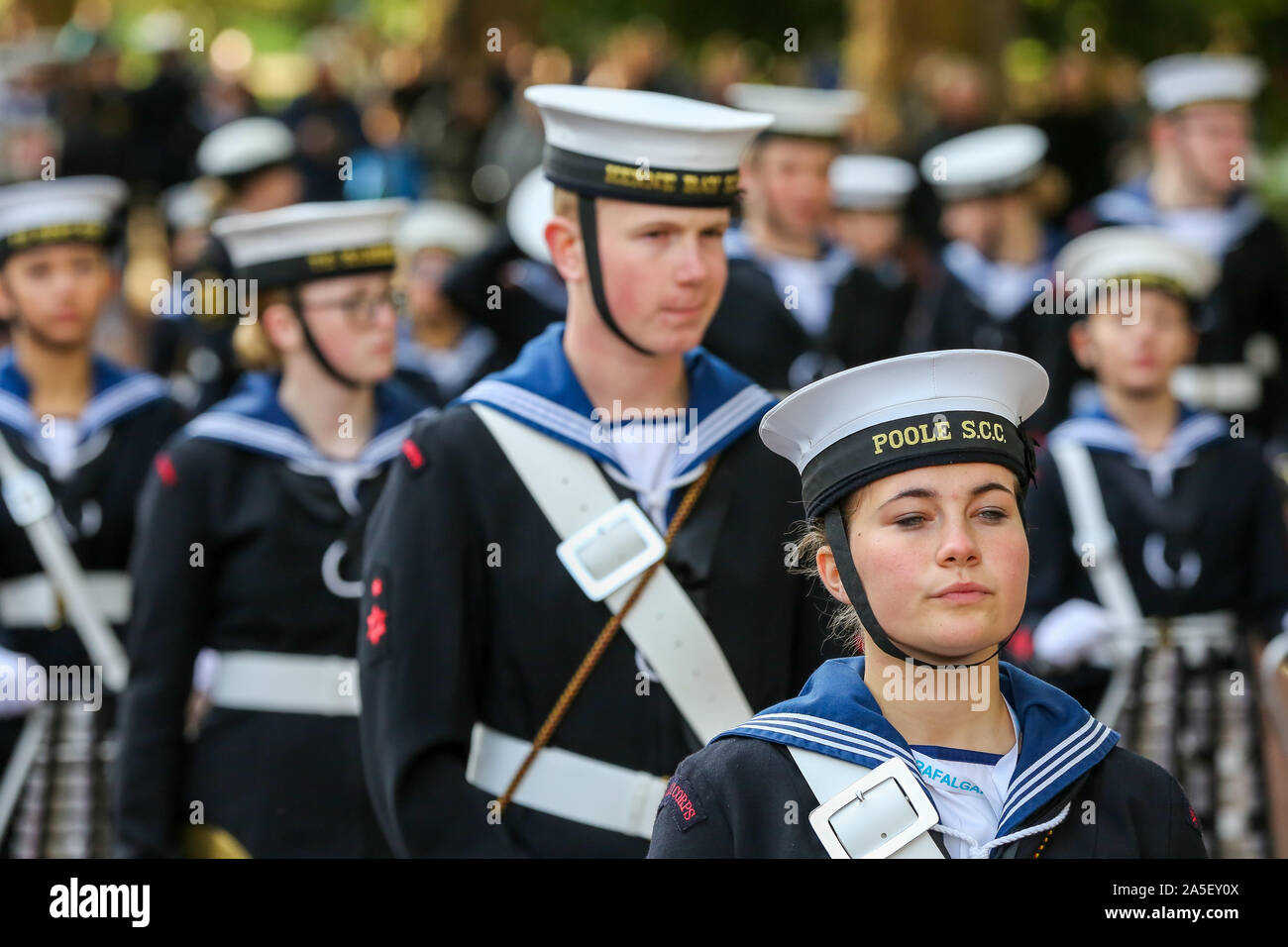 London, UK. 20th Oct, 2019. Over 500 Sea Cadets aged between 10 to 18 ...