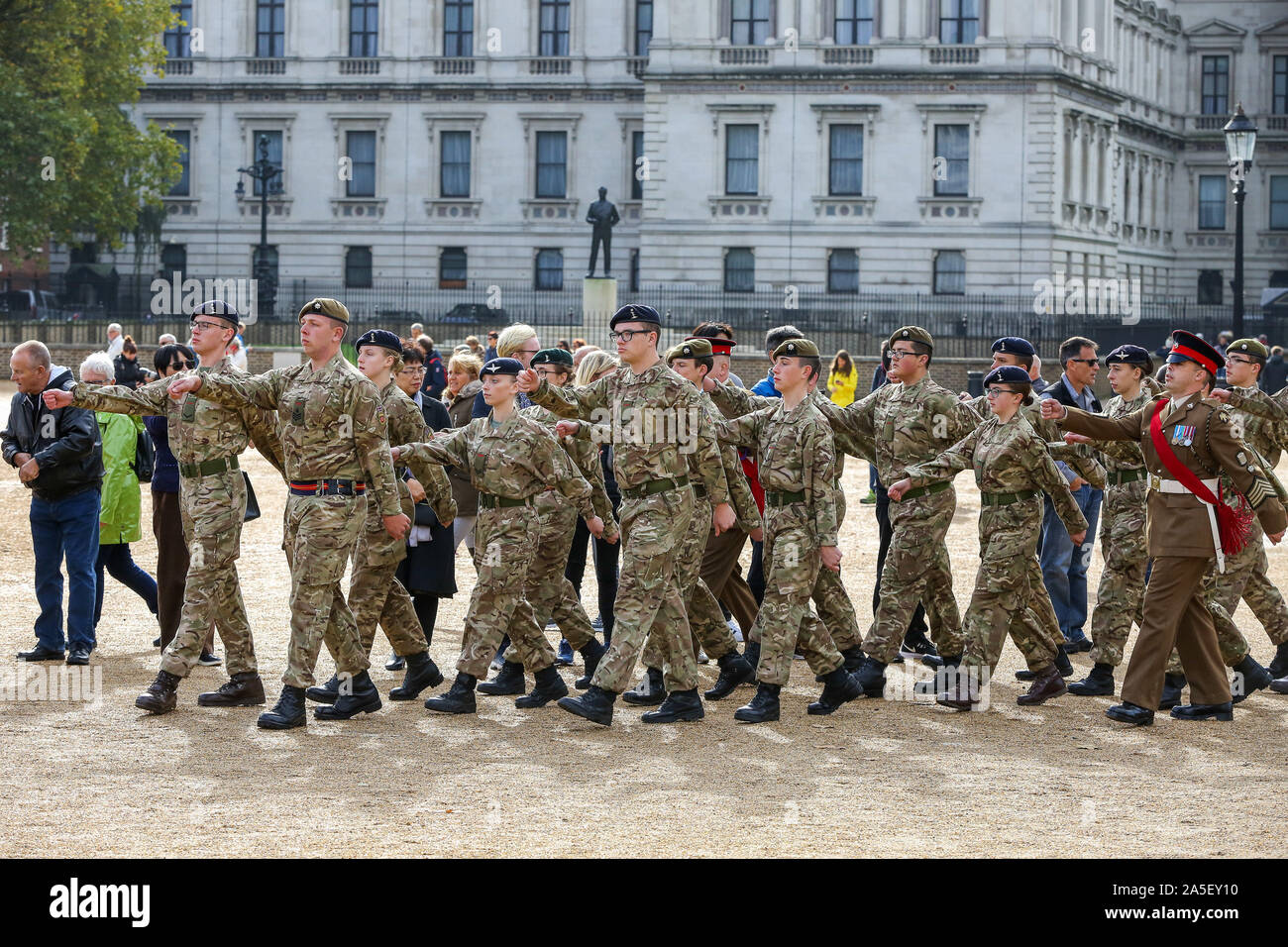 London, UK. 20th Oct, 2019. Over 500 Sea Cadets aged between 10 to 18 ...