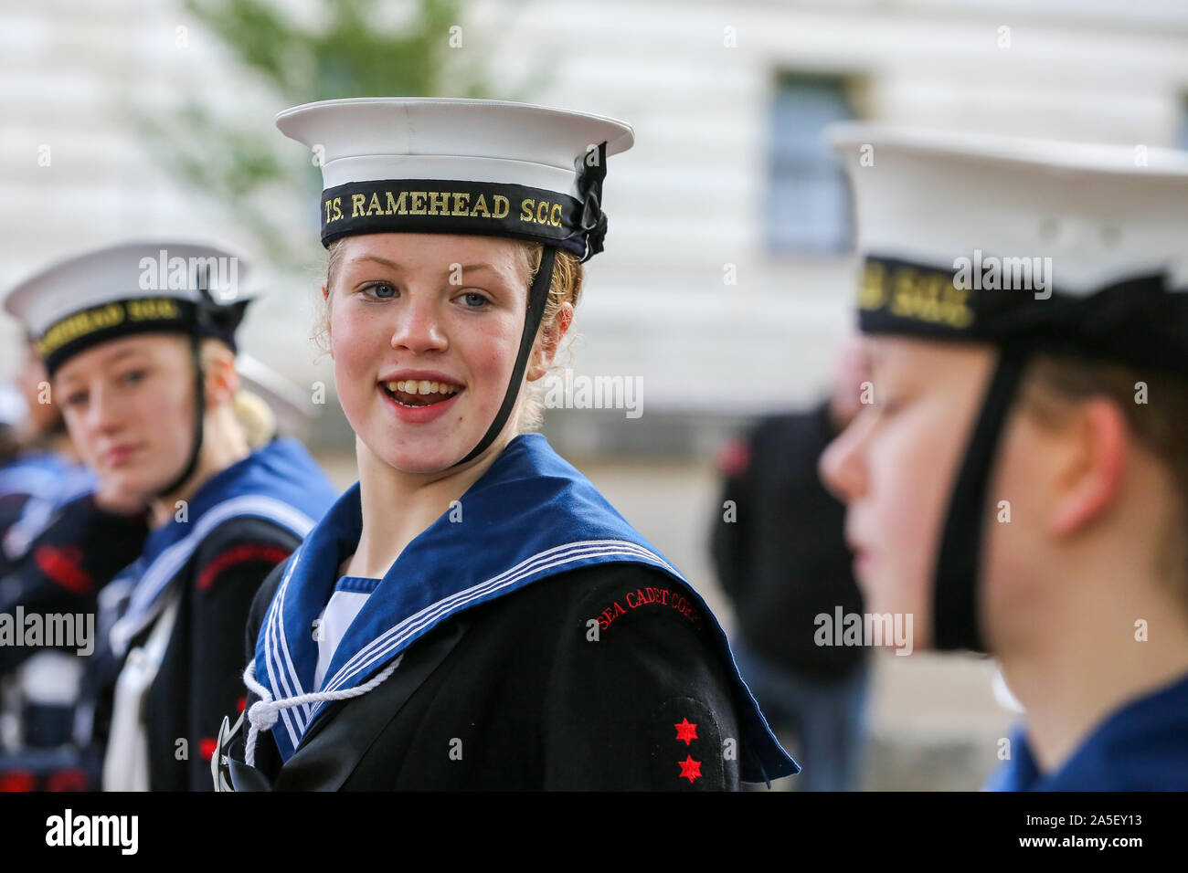 London, UK. 20th Oct, 2019. Over 500 Sea Cadets aged between 10 to 18 ...