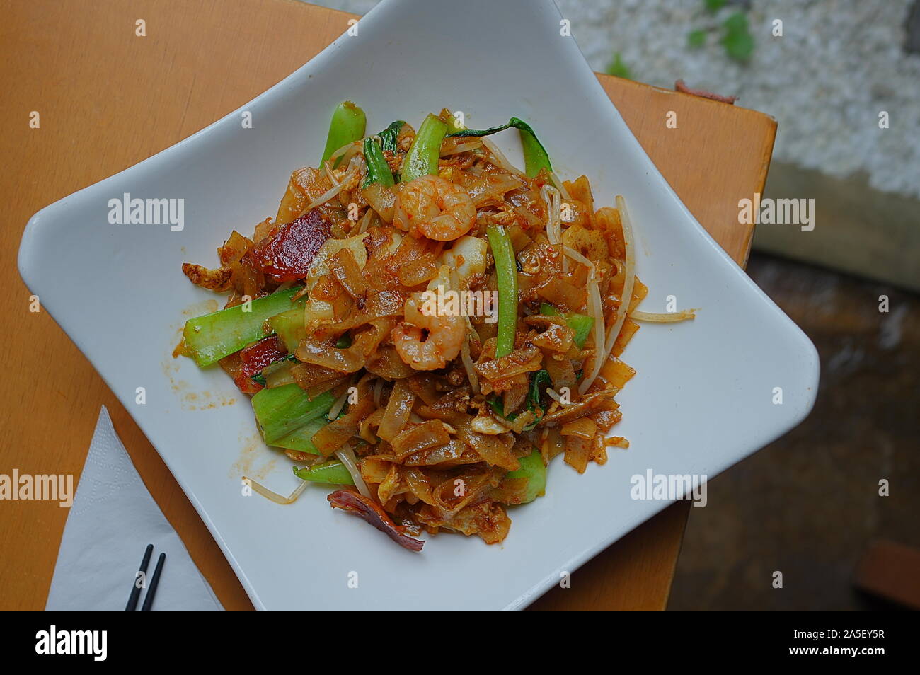 Penang Char Kway Teow or Char Koay Teow (stir-fried rice cake strips ...