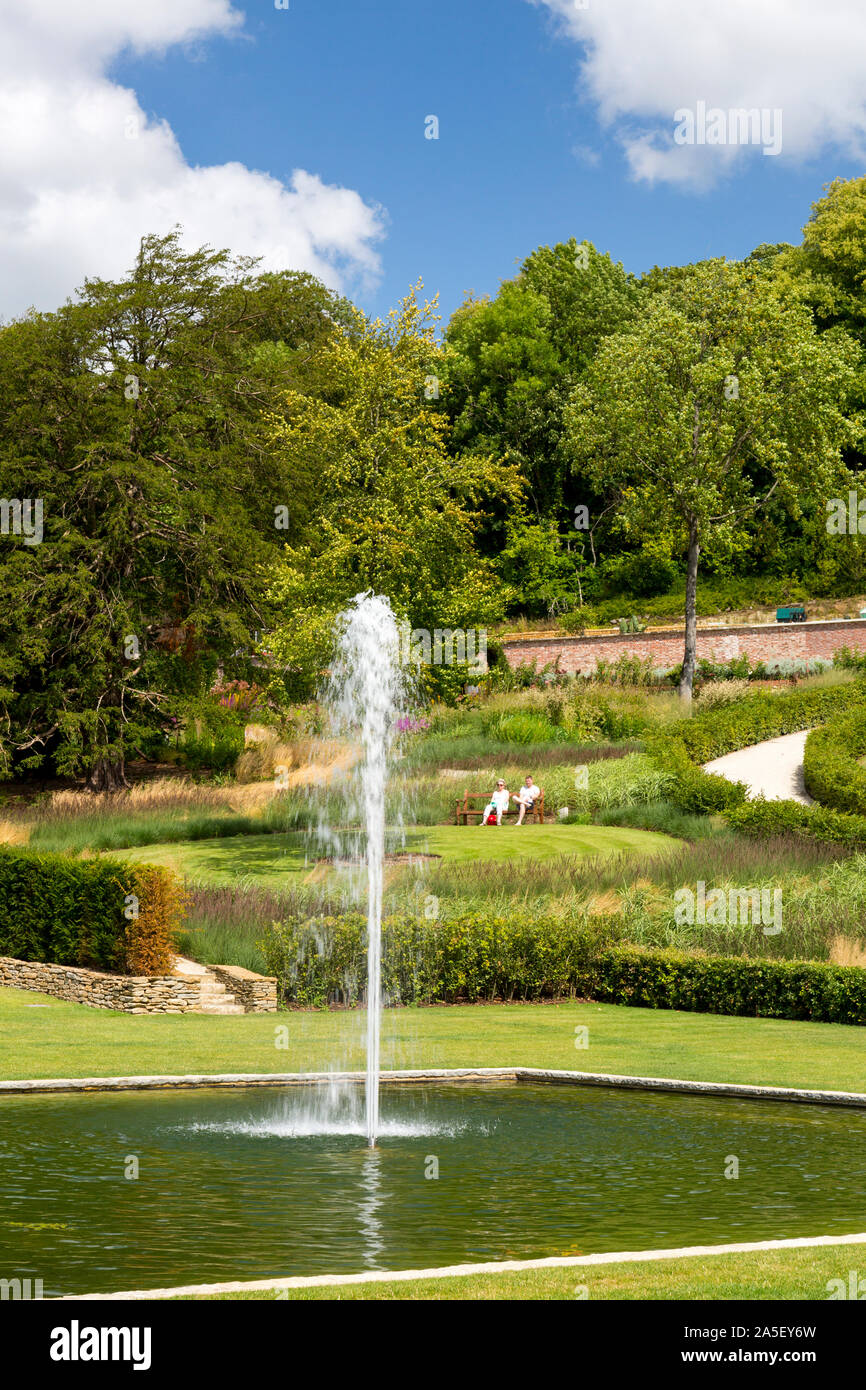 The Bathing Pond with its central fountain in the newly restored 'The ...