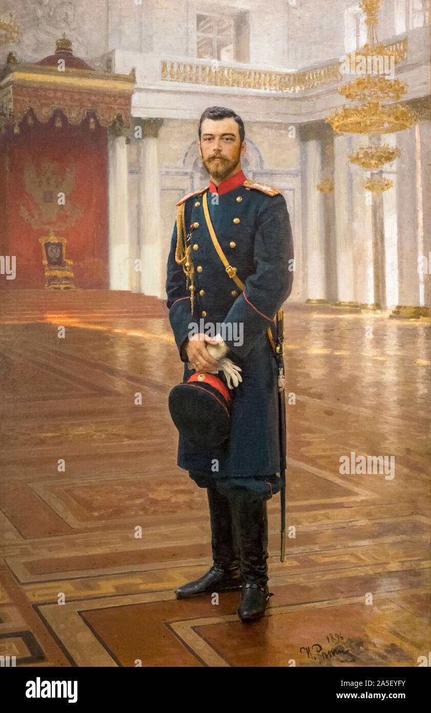 Portrait of Nicholas II, by Ilya Repin. Nicholas II or Nikolai II, 1868 ...
