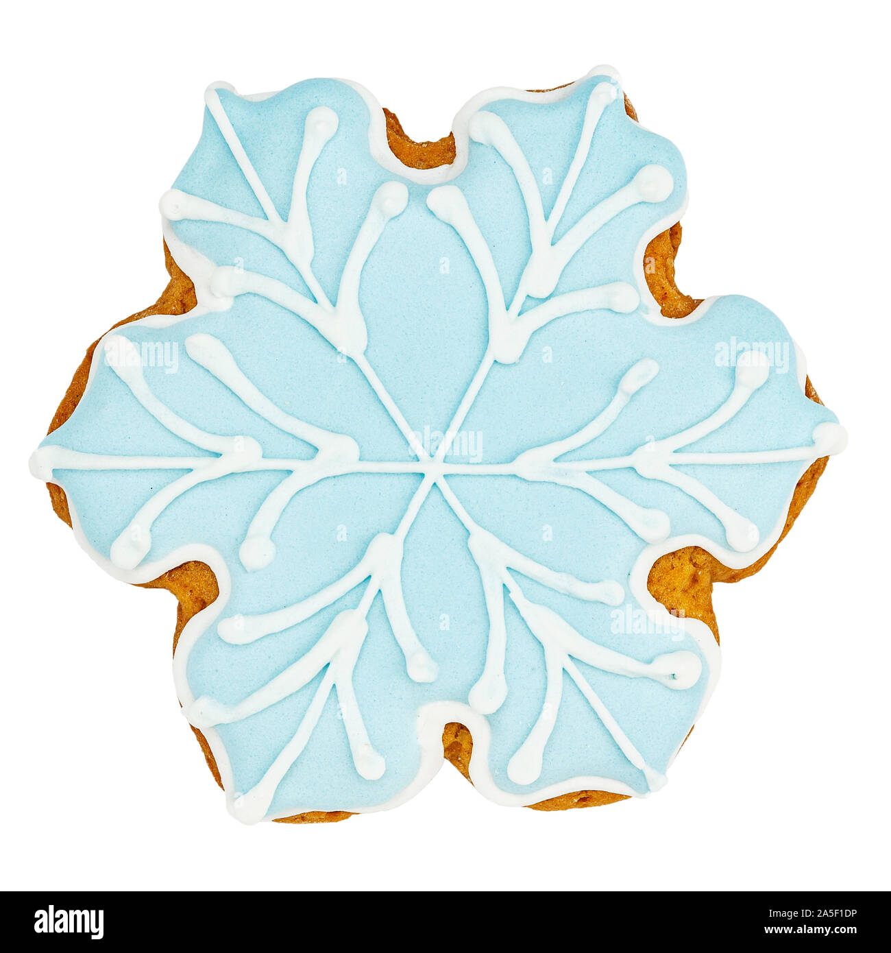 gingerbread snowflake on a white background, isolated. file contains ...