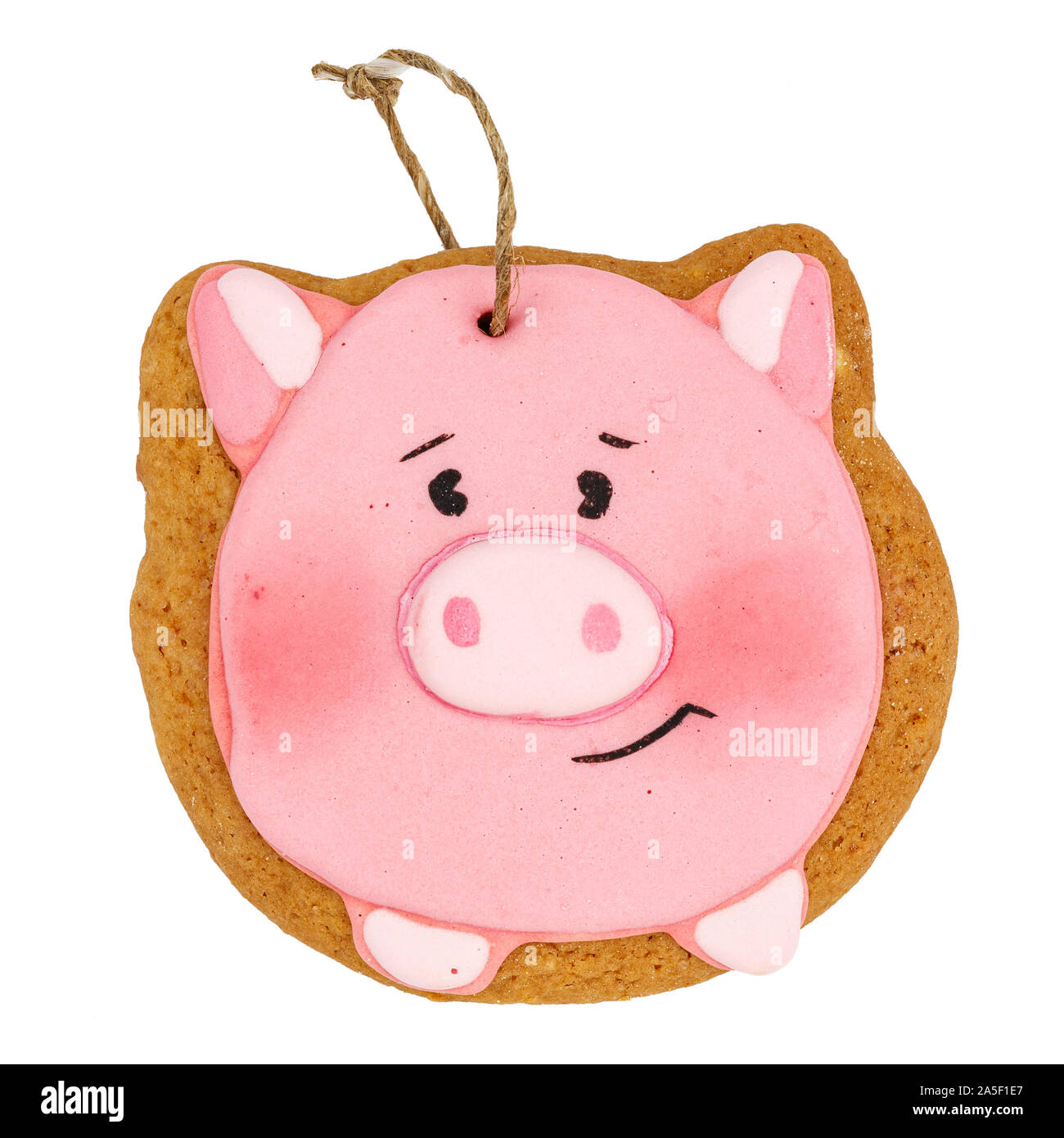 gingerbread pig on a white background, isolated. file contains clipping ...