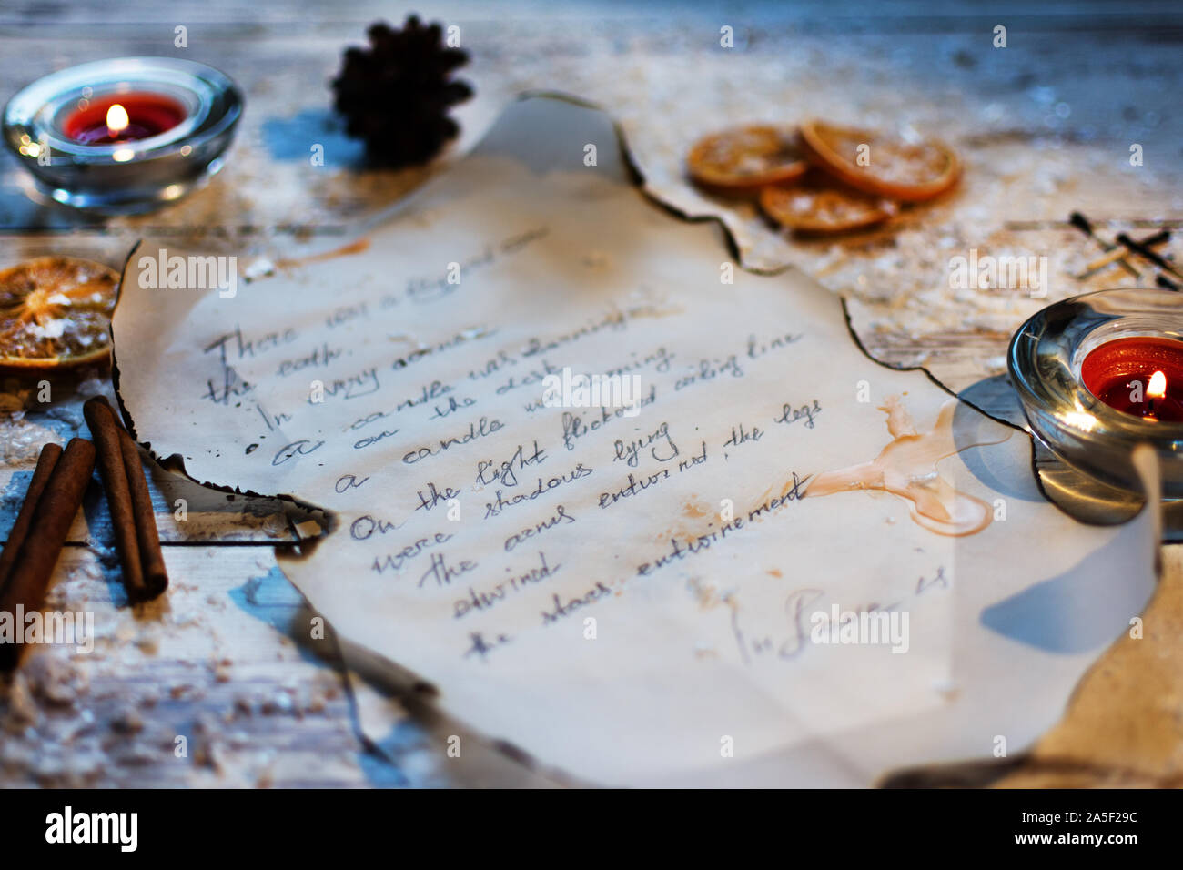 Writing letter on parchment paper hi-res stock photography and images ...