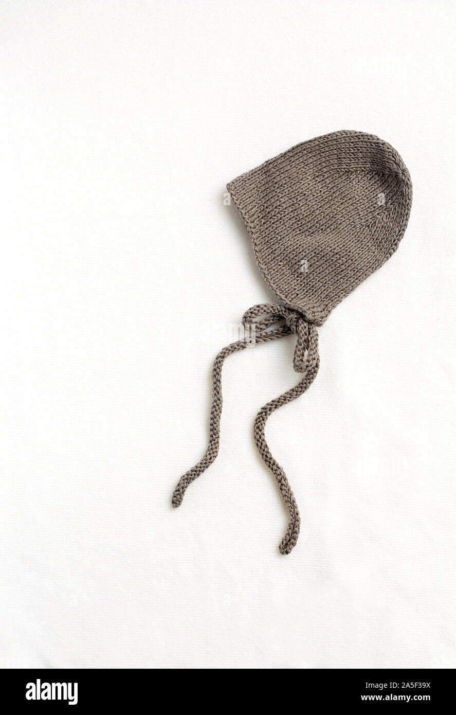 Hat for little children newborn on a white background. Top view, flat ...
