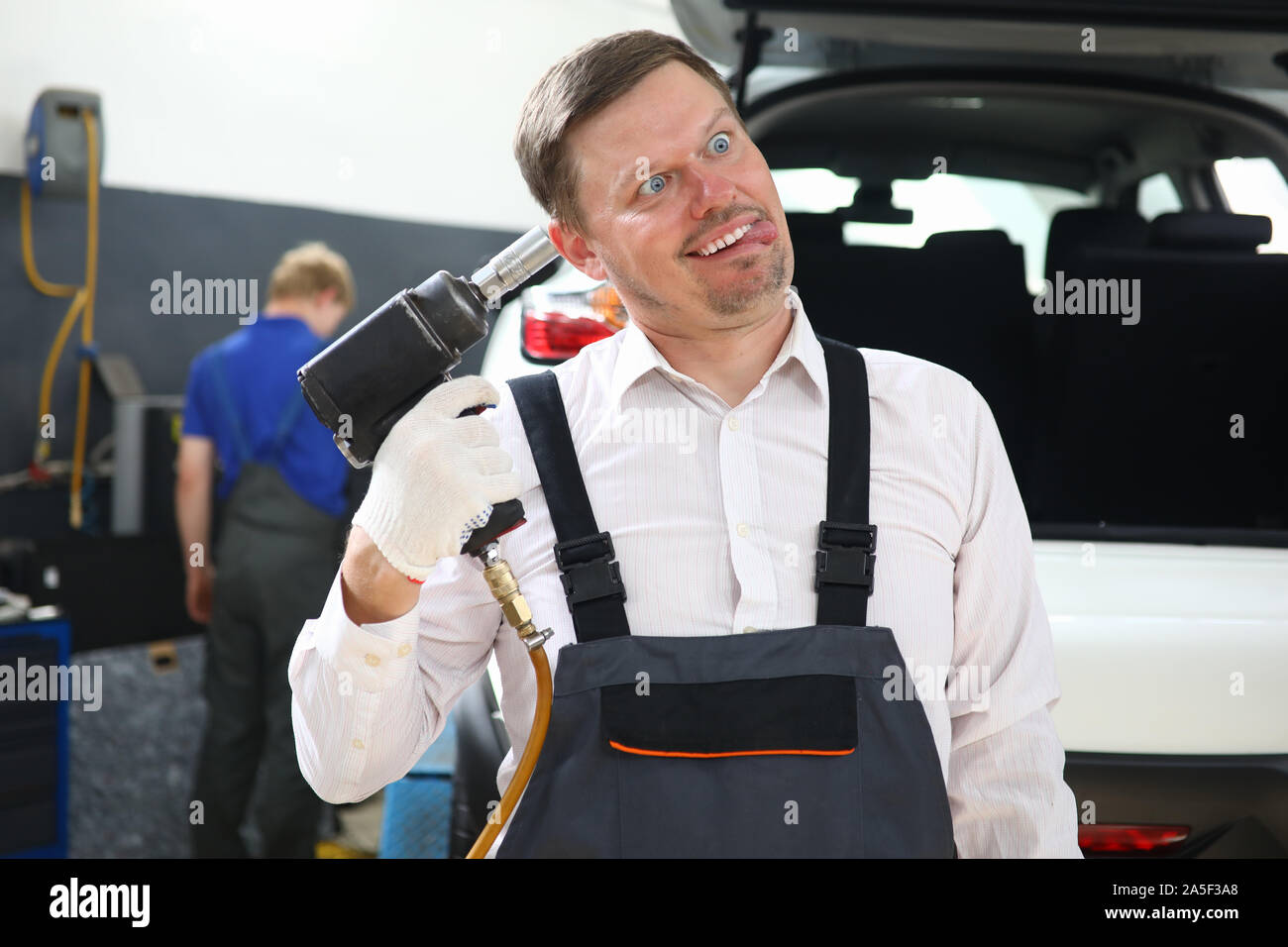Car maintenance funny hi-res stock photography and images - Alamy