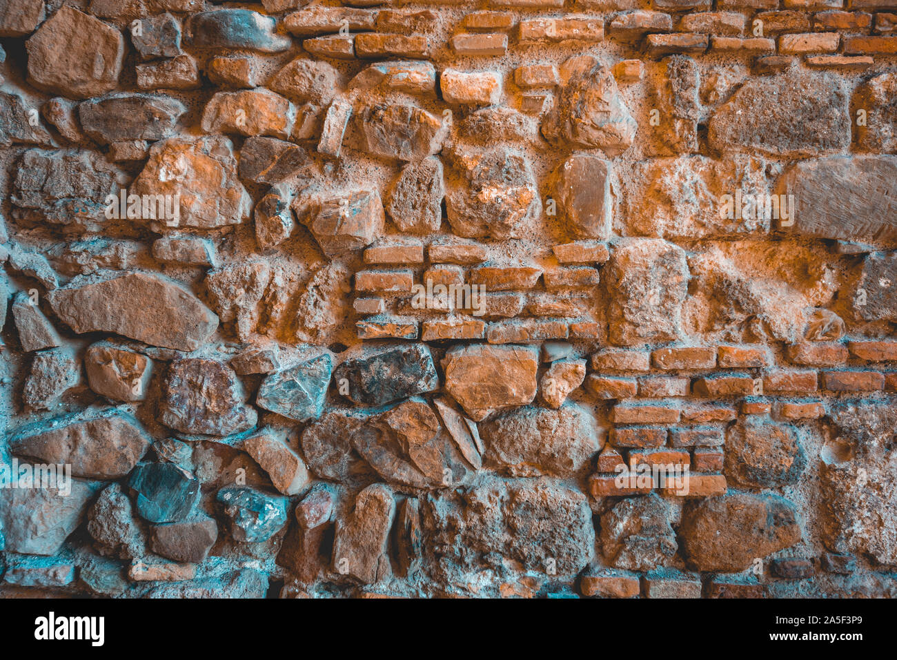 ancient stone wall in a castle Stock Photo - Alamy