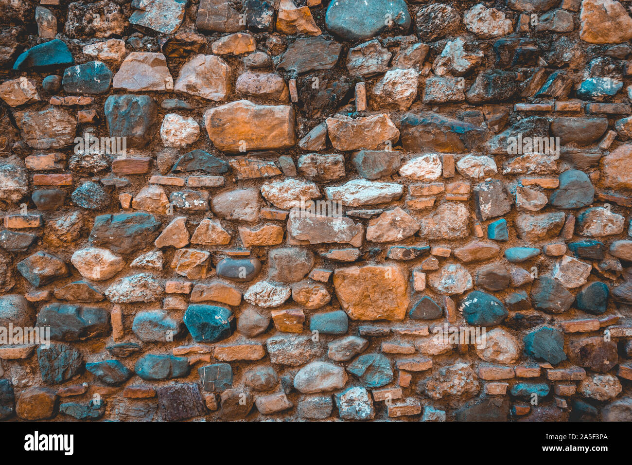 ancient stone wall in a castle Stock Photo - Alamy
