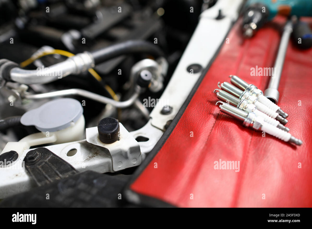 Shiny spark plugs Stock Photo - Alamy
