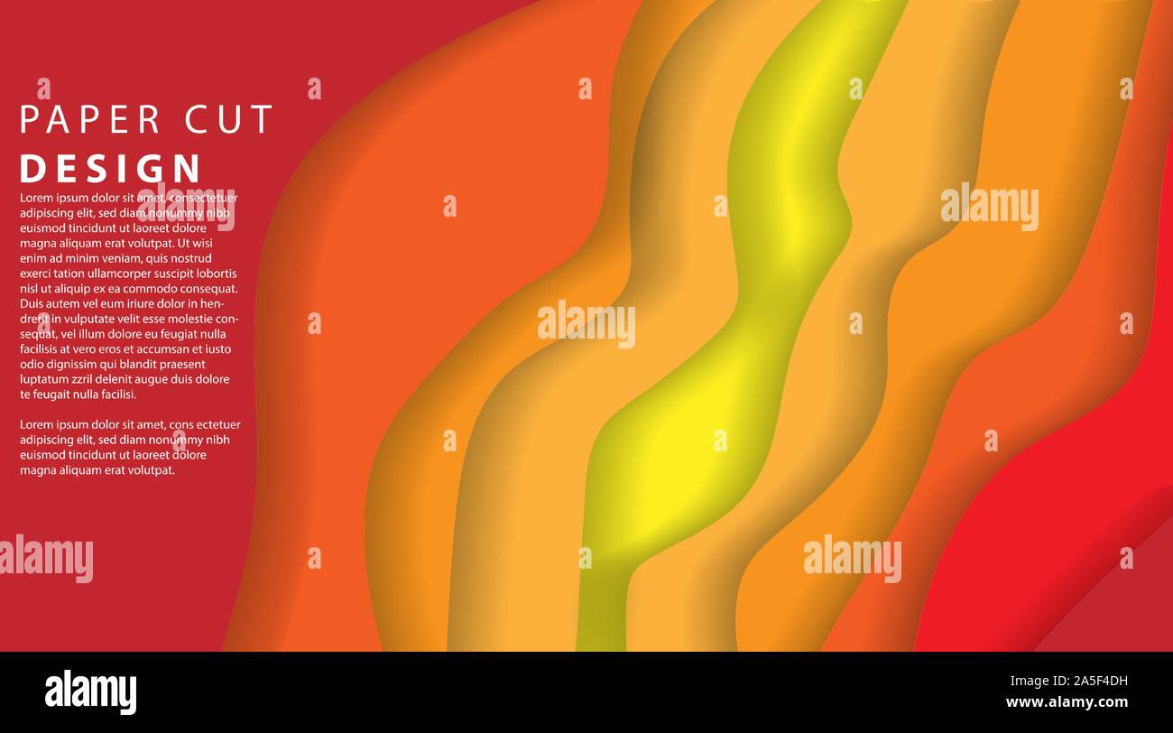 Papercut multi layers 3D color texture vector background Stock Vector ...