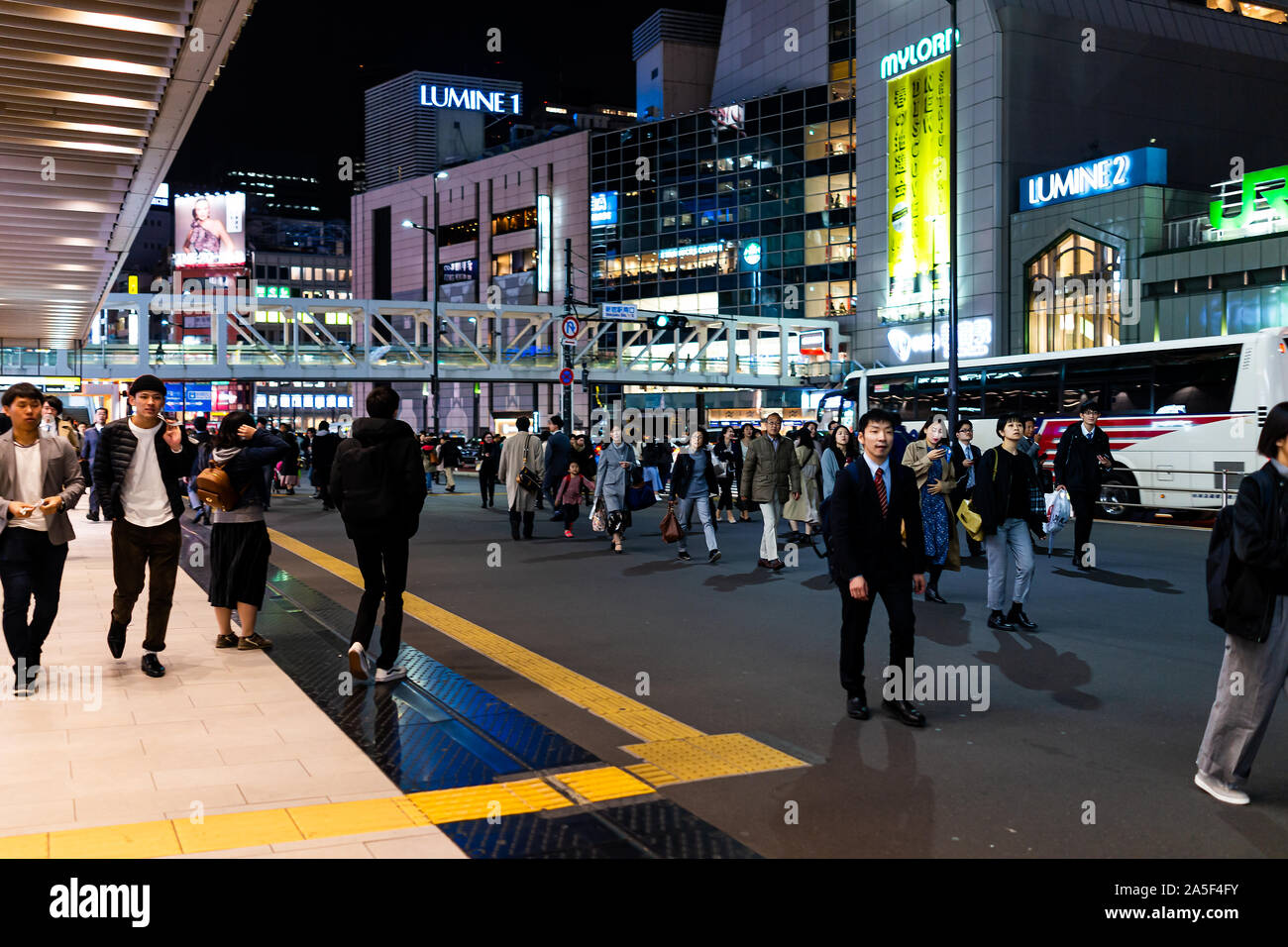Shinjuku, Japan - March 28, 2019: Large shopping center in downtown ...