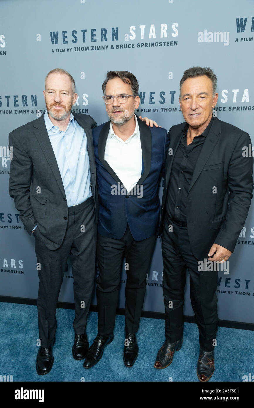 NEW YORK, NEW YORK - OCTOBER 16: Toby Emmerich, Thom Zimny and Bruce ...