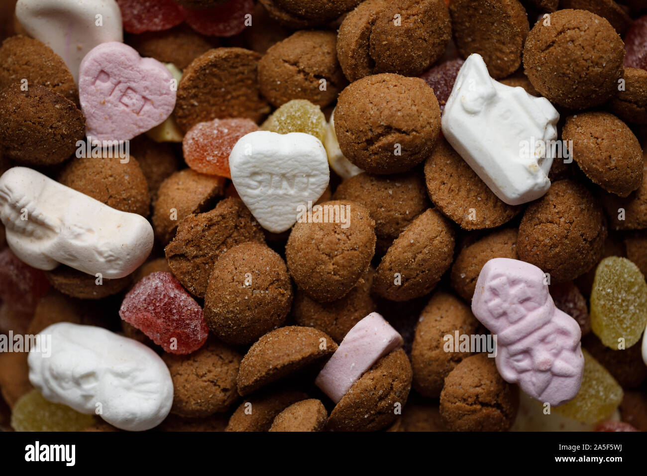 Dutch mixed candy and pepernoten eaten during Sinterklaas feast Stock ...