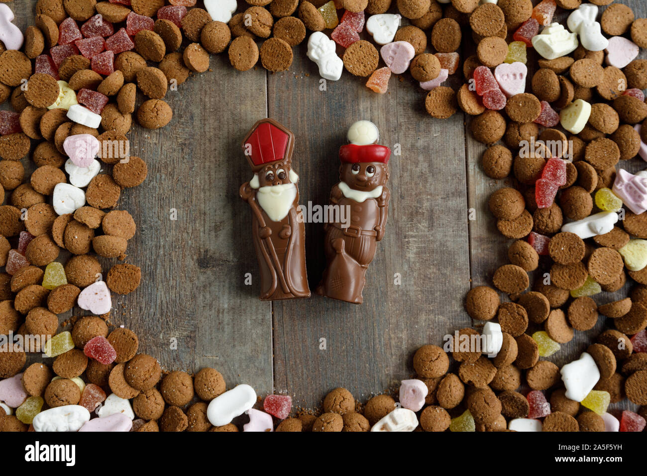 Dutch candy called Pepernoten eaten during Sinterklaas feast Stock ...