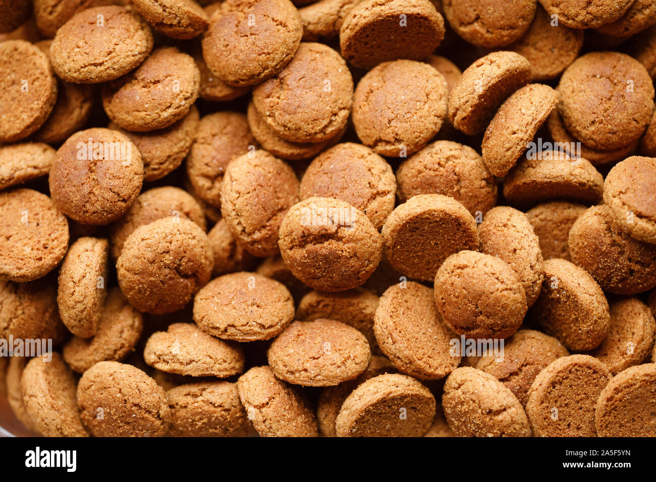 Dutch candy called Pepernoten eaten during Sinterklaas feast Stock ...