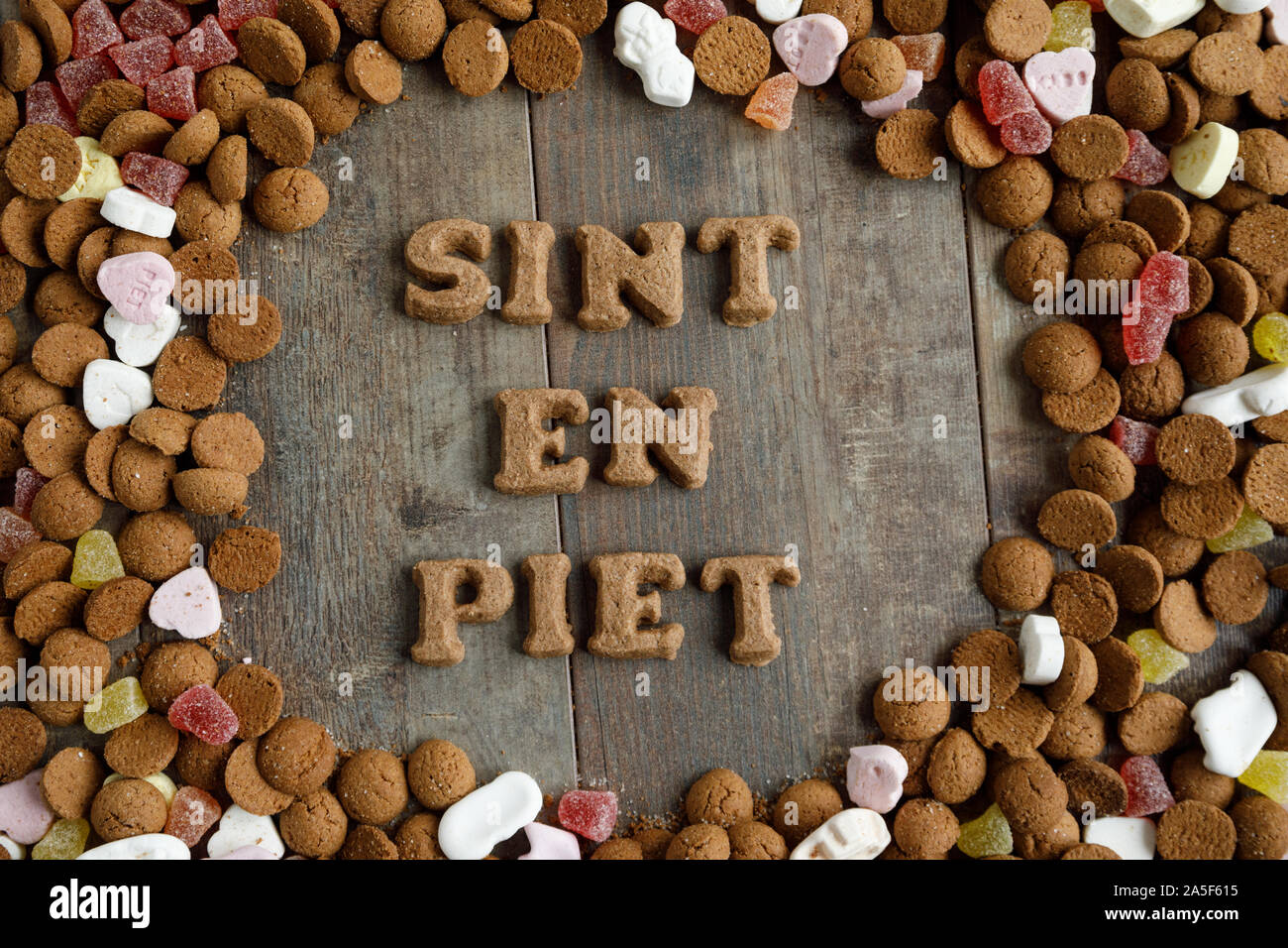 Dutch candy called Pepernoten eaten during Sinterklaas feast Stock ...