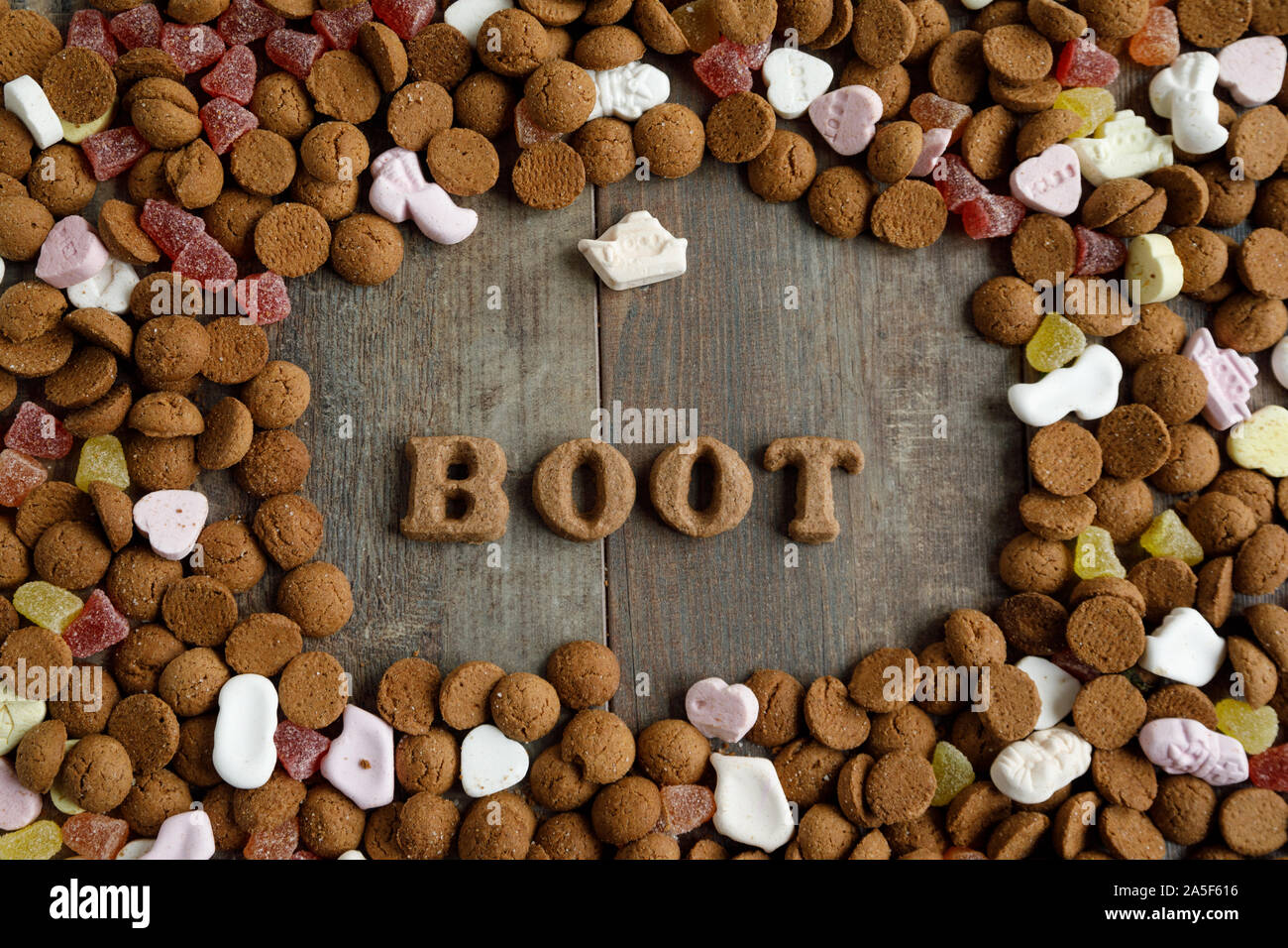 Dutch candy called Pepernoten eaten during Sinterklaas feast Stock ...