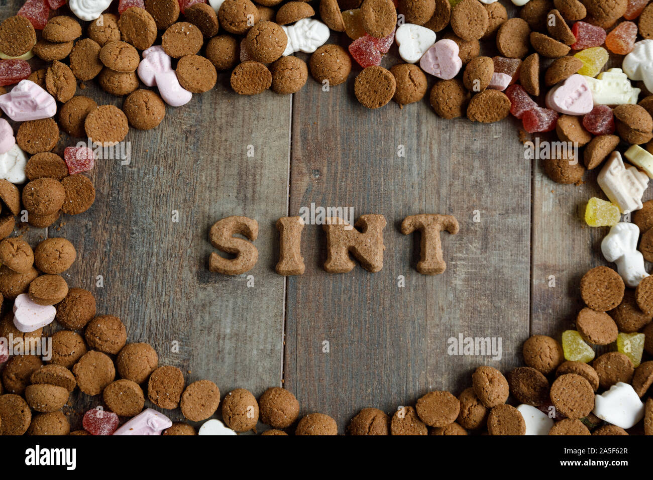 Dutch candy called Pepernoten eaten during Sinterklaas feast Stock ...