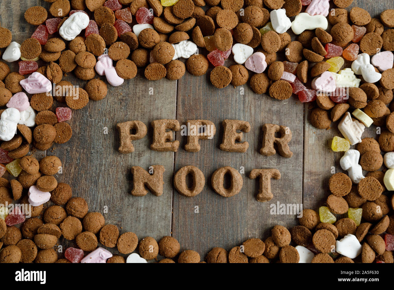 Dutch candy called Pepernoten eaten during Sinterklaas feast Stock ...