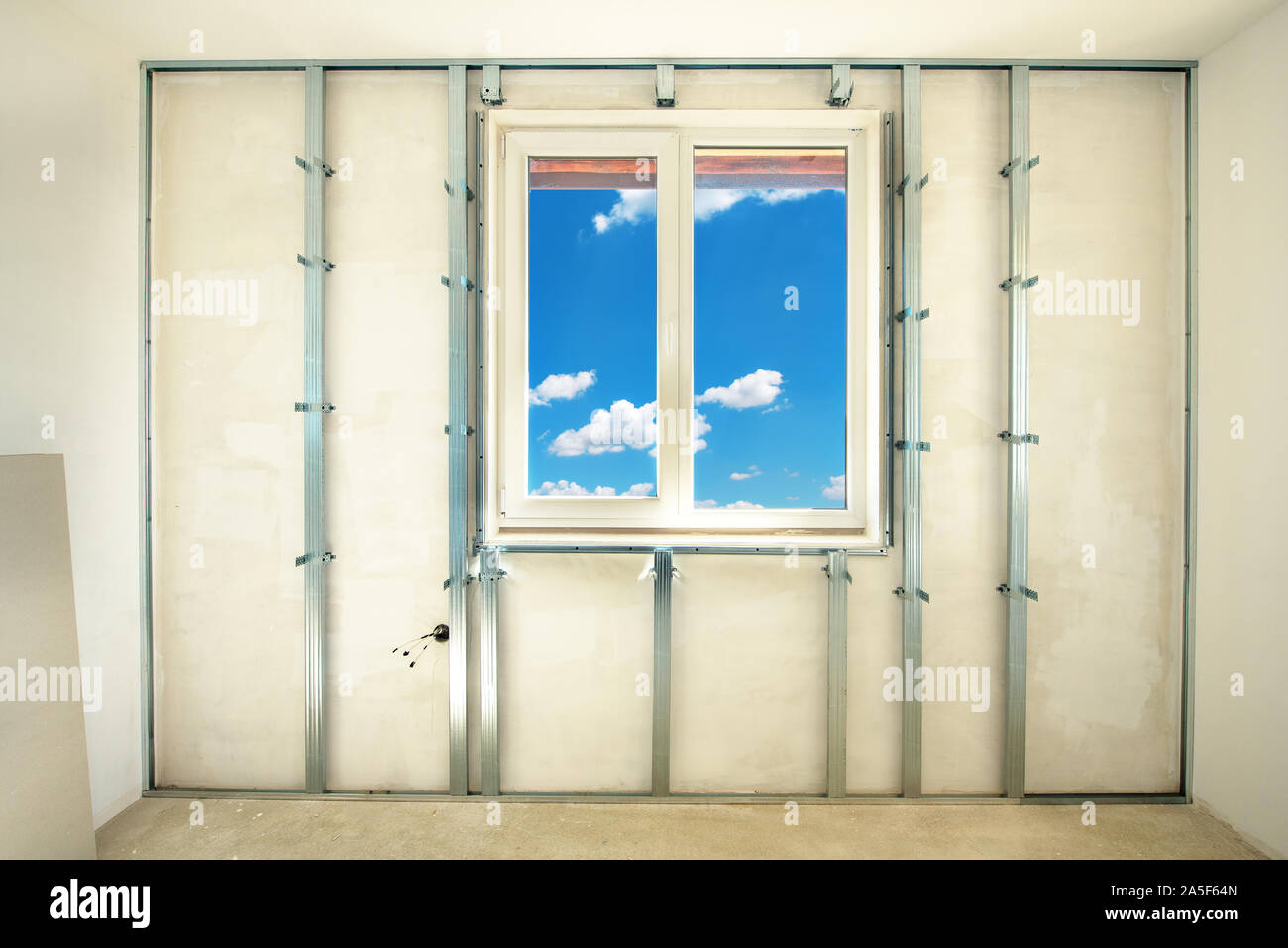 Renovation of an old house with plaster board Stock Photo - Alamy
