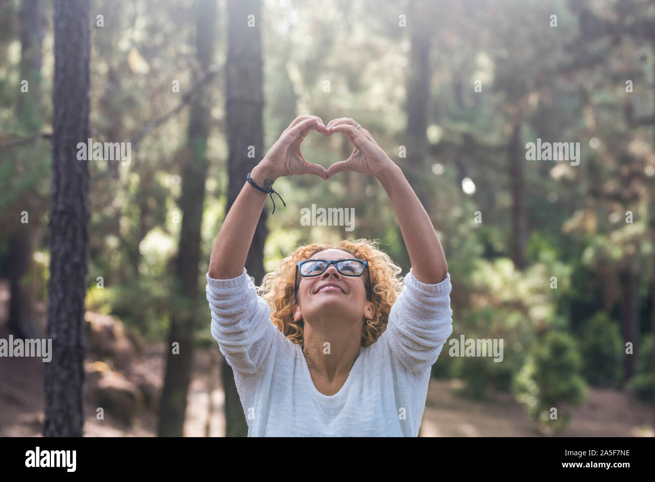 Respect outdoor nature and save the forests world concept with ...