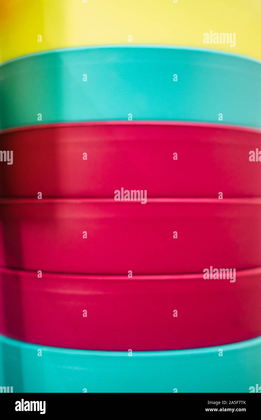 close up of objects colorful - mixed colors like red, marine, blue ...