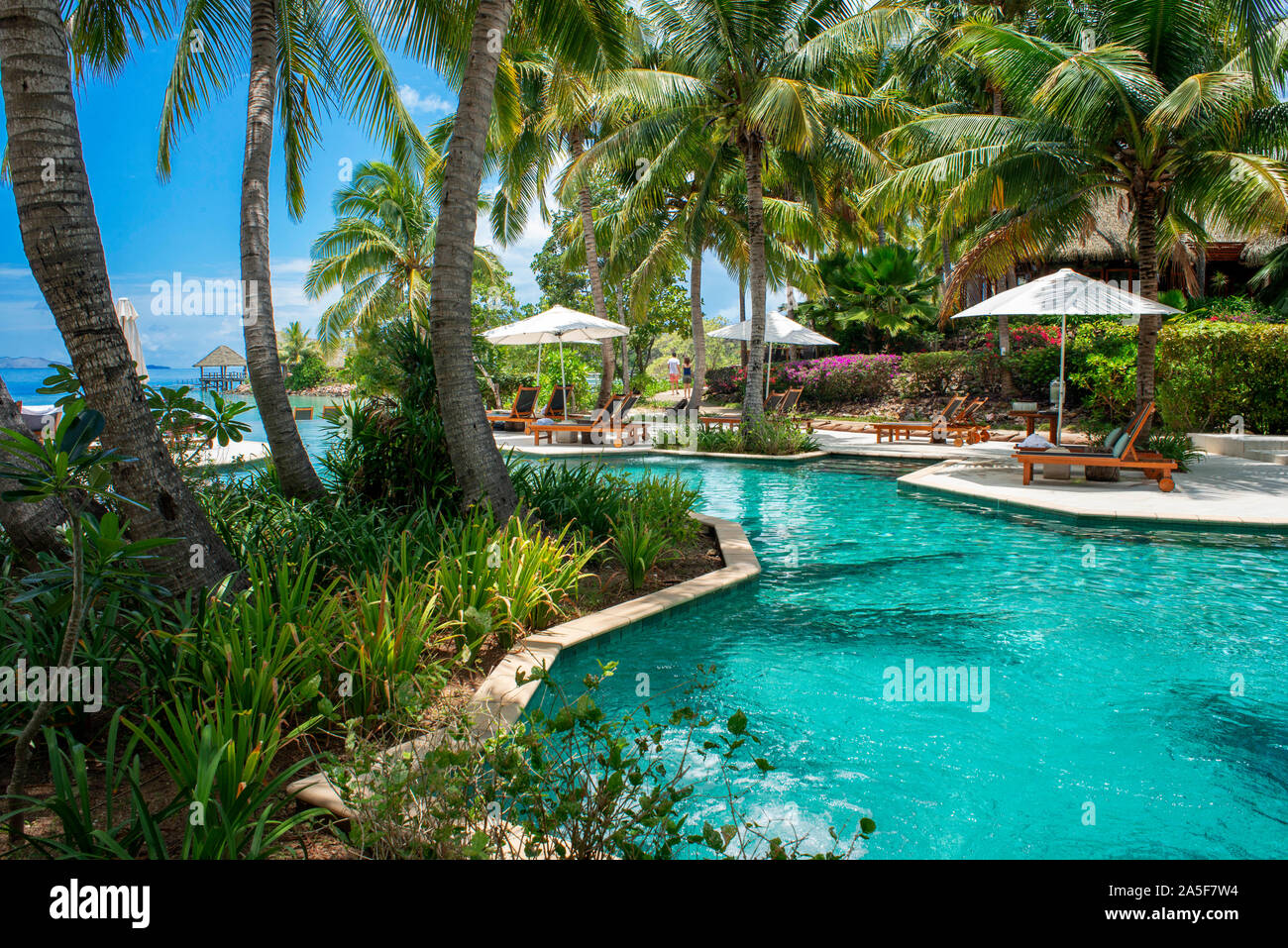 Pool at Likuliku Resort, Malolo Island Mamanucas island group Fiji ...