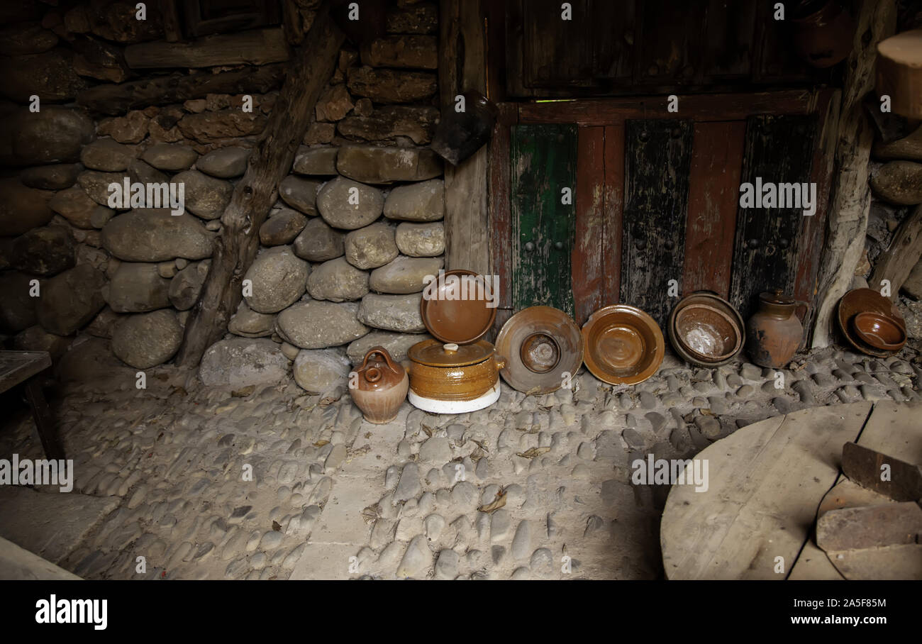 Ancient clay objects, detail of handicraft in cooked clay Stock Photo ...